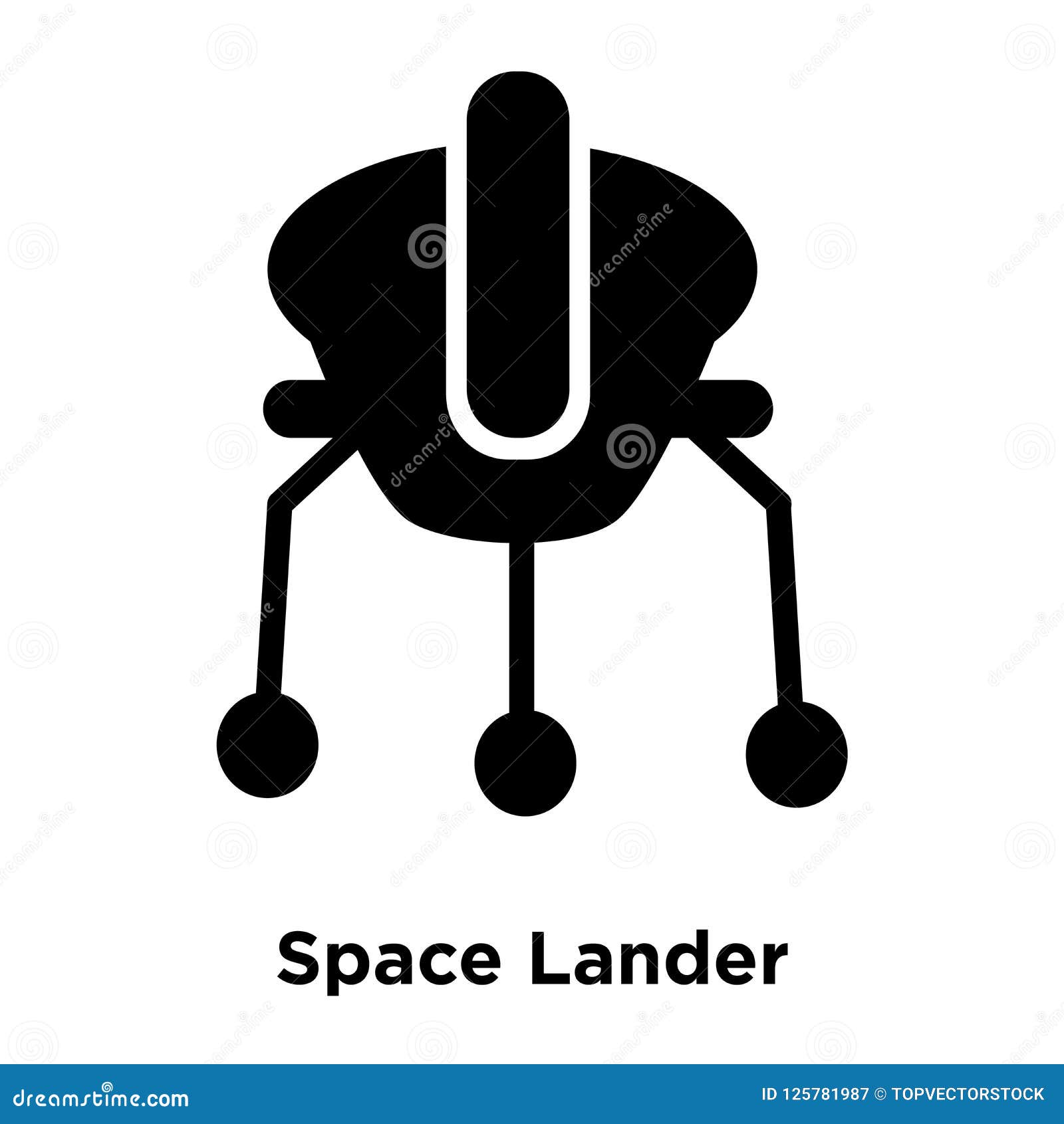 Space Lander Icon Vector Isolated on White Background, Logo Concept of ...