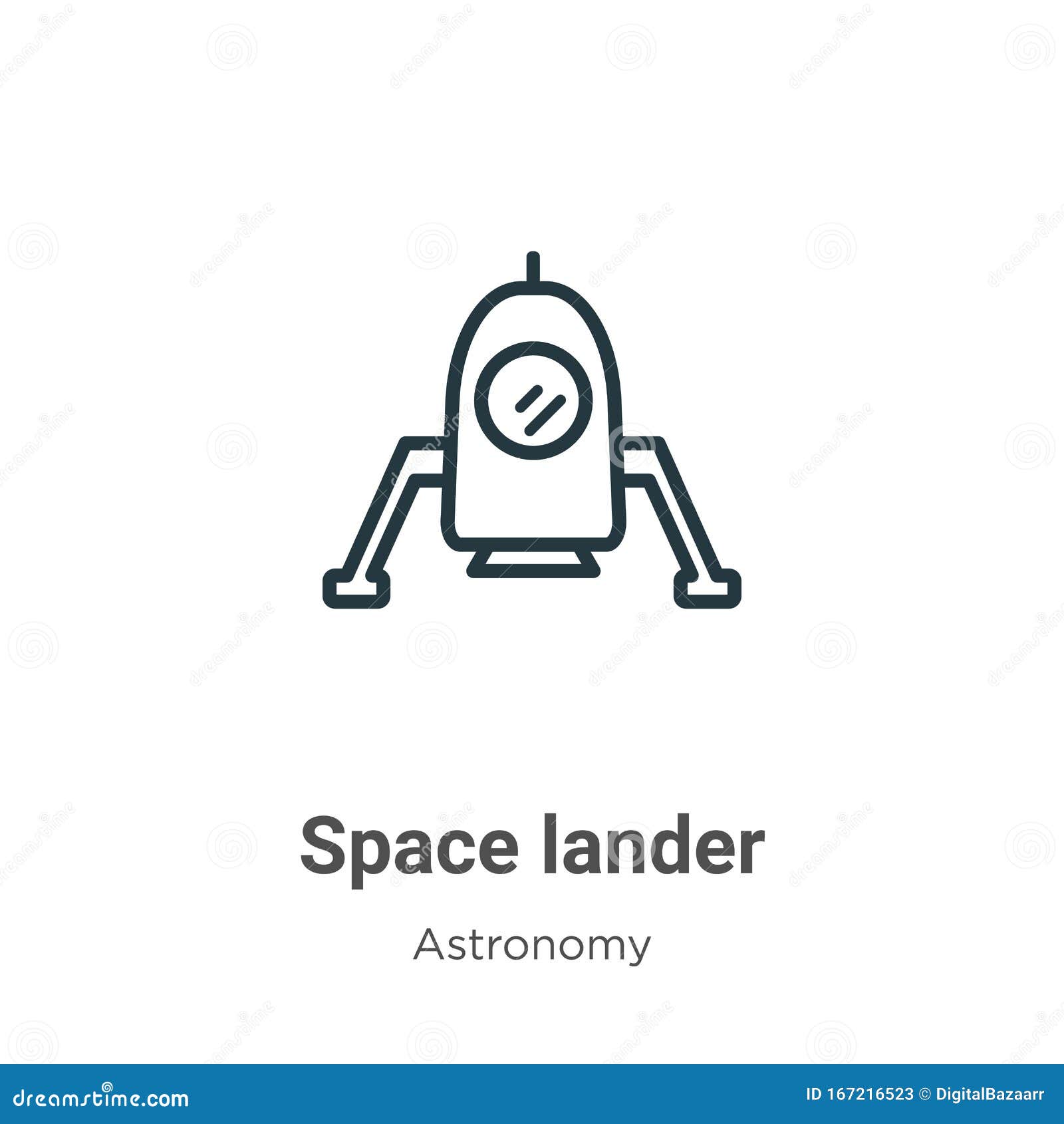 Space Lander Icon Vector Isolated On White Background, Logo Concept Of ...