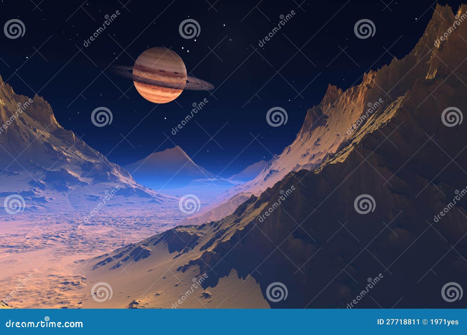 Space landscape. stock illustration. Illustration of landscape - 27718811
