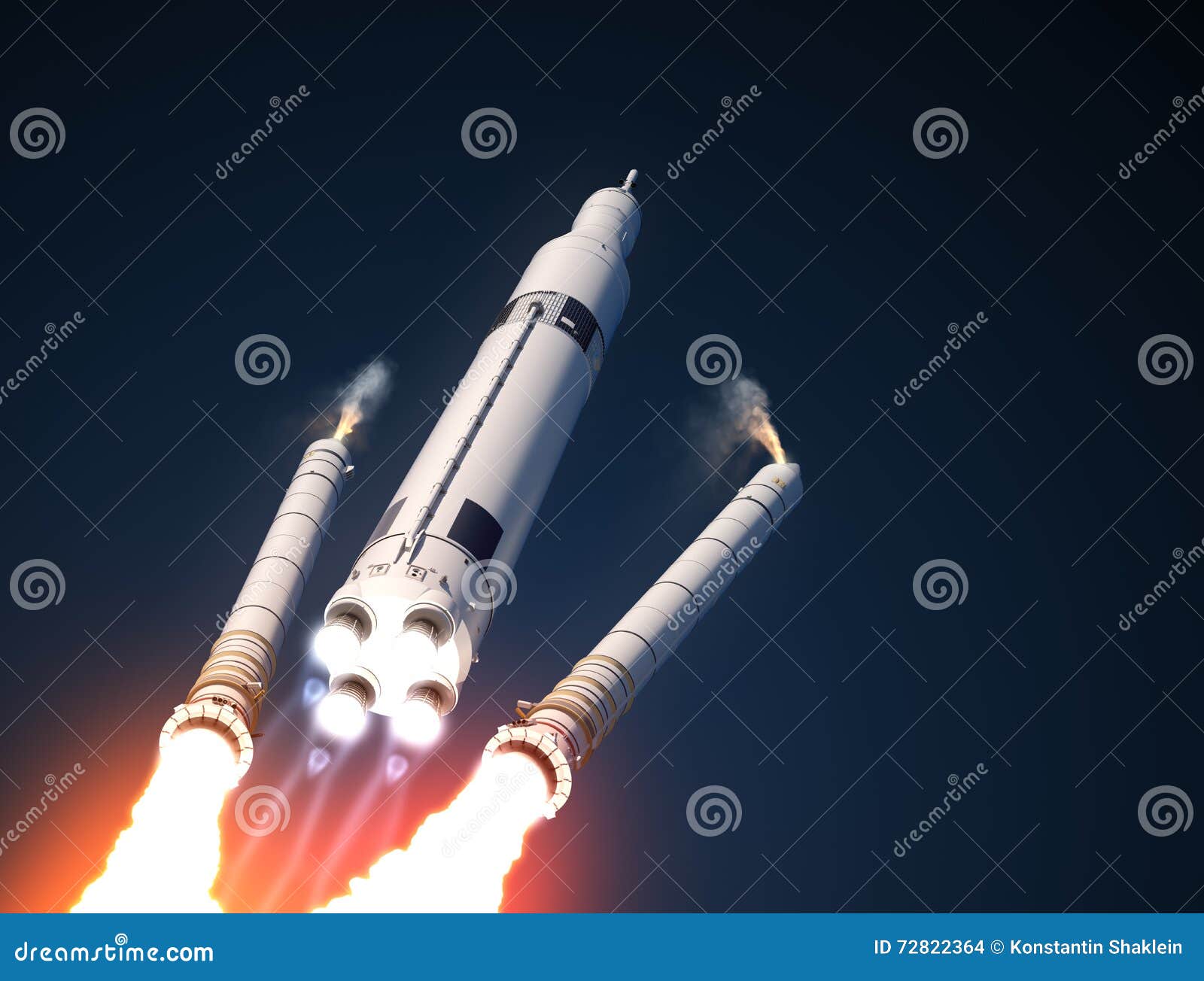 Separation Of Space Shuttle Booster Rockets