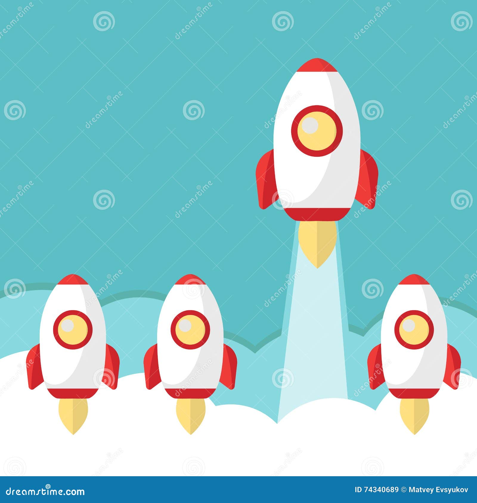 Space leader rocket launch stock illustration. Illustration of creative ...
