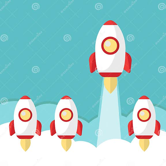 Space leader rocket launch stock illustration. Illustration of creative ...