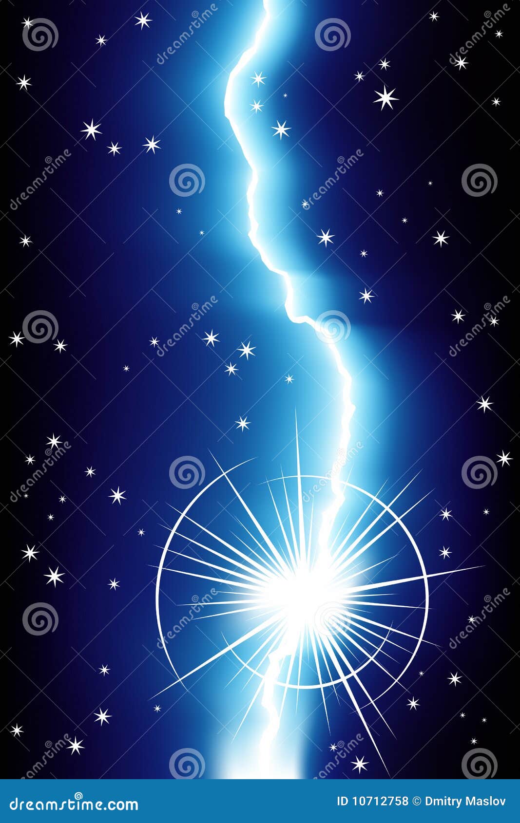 Space Lightning stock vector. Illustration of nebula - 10712758