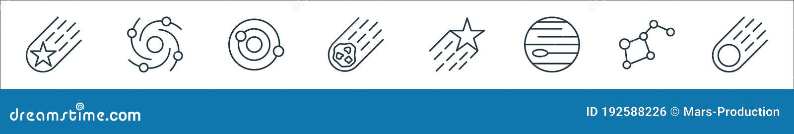 Linear Galaxy View Icon From Astronomy Outline Collection. Thin Line ...