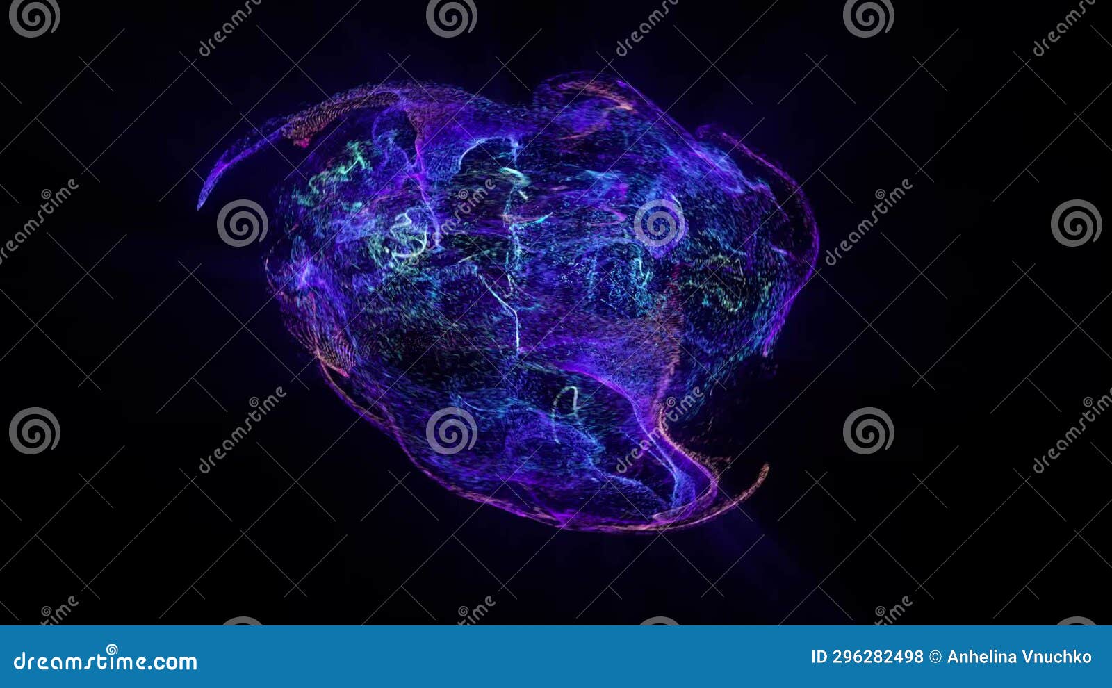 Space Liquid. Constellation of Particles. Stylized Black Hole. Cosmic ...