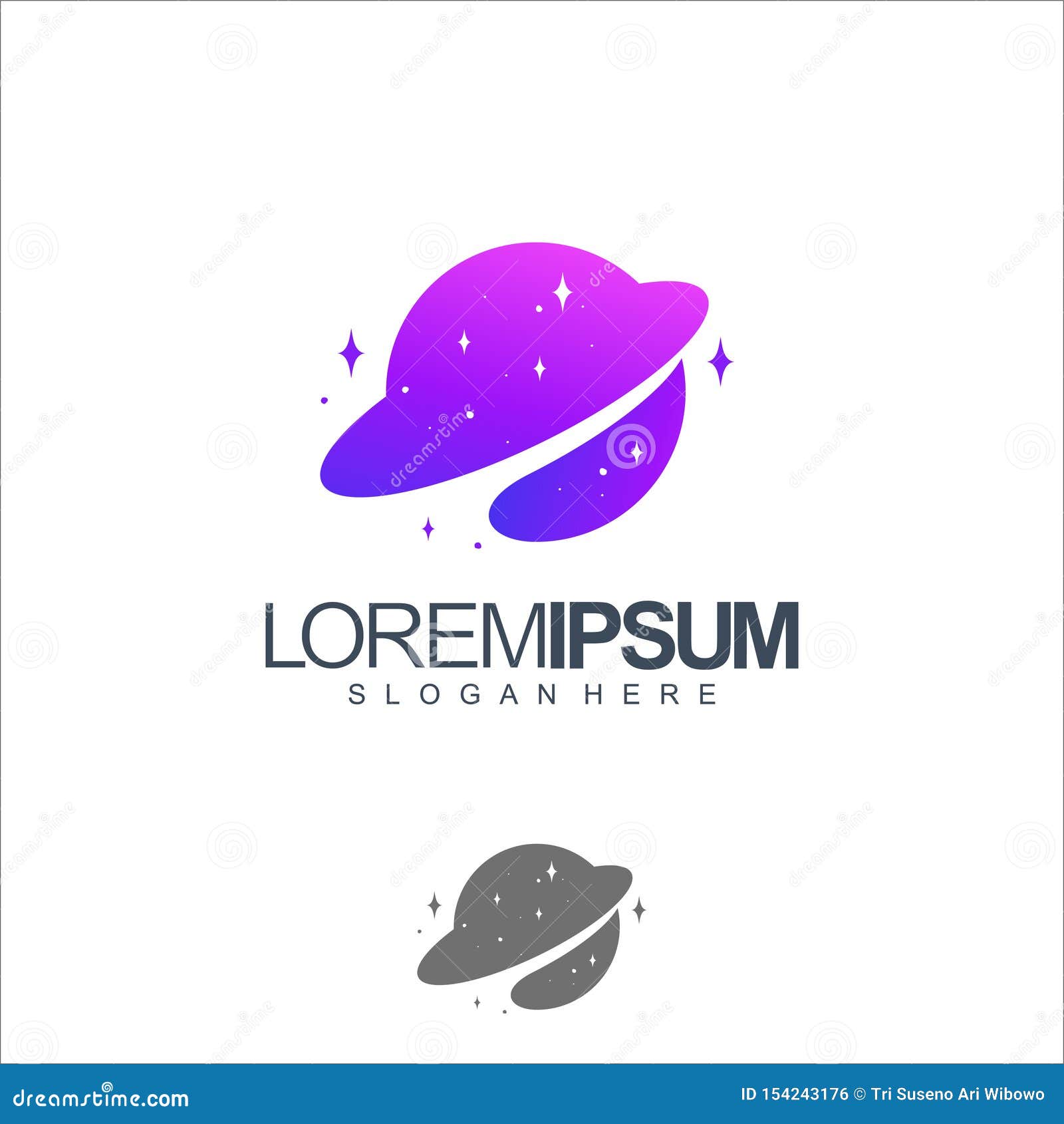 Space Logo Design Vector Illustration Stock Illustration - Illustration ...