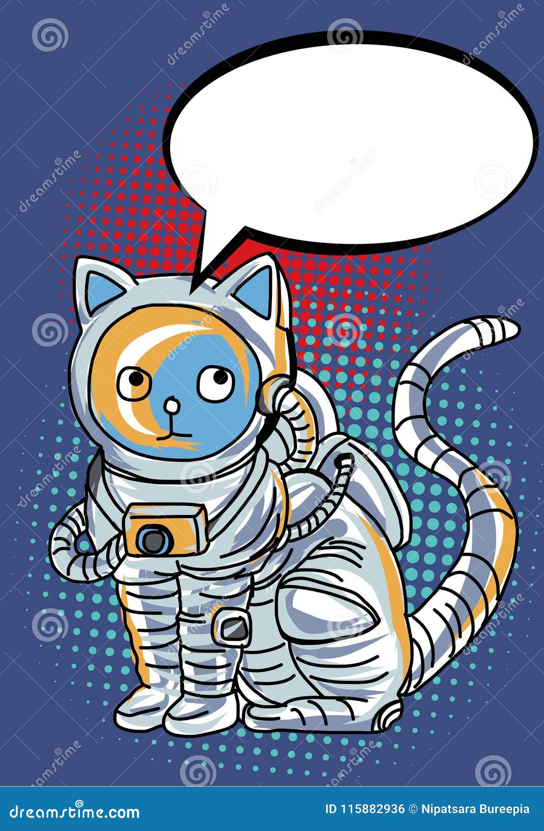 Space Man Comic Art.Astronauts Fly in the Space and Atmosphere ...