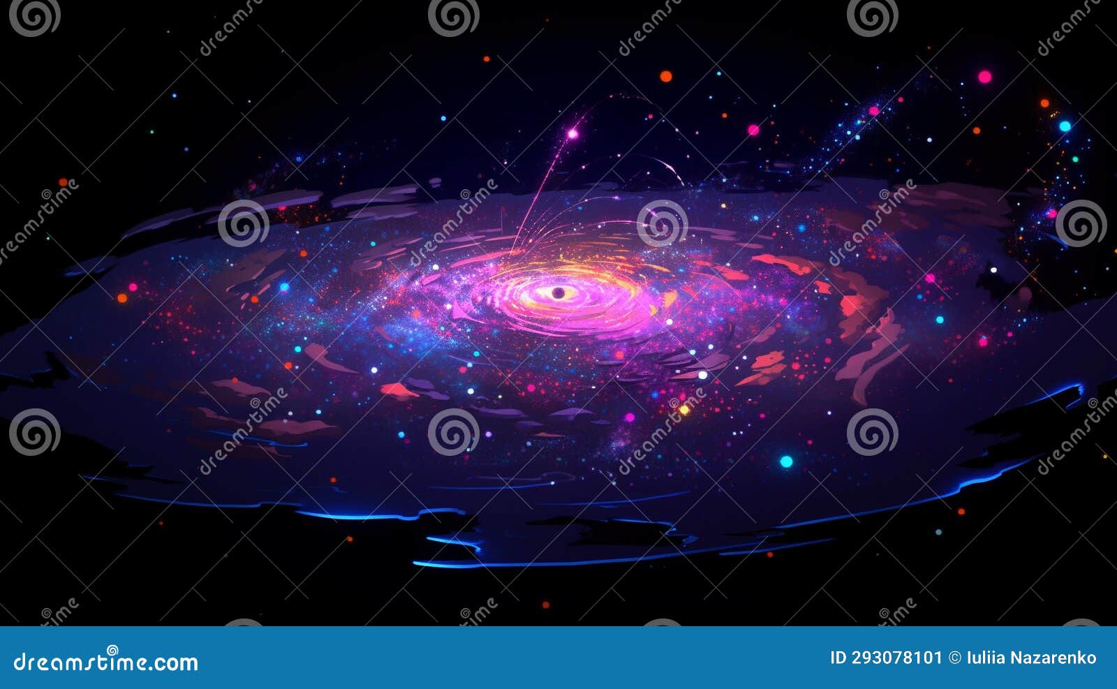 Space Map of the Galaxy. AI Generated Stock Image - Image of ...