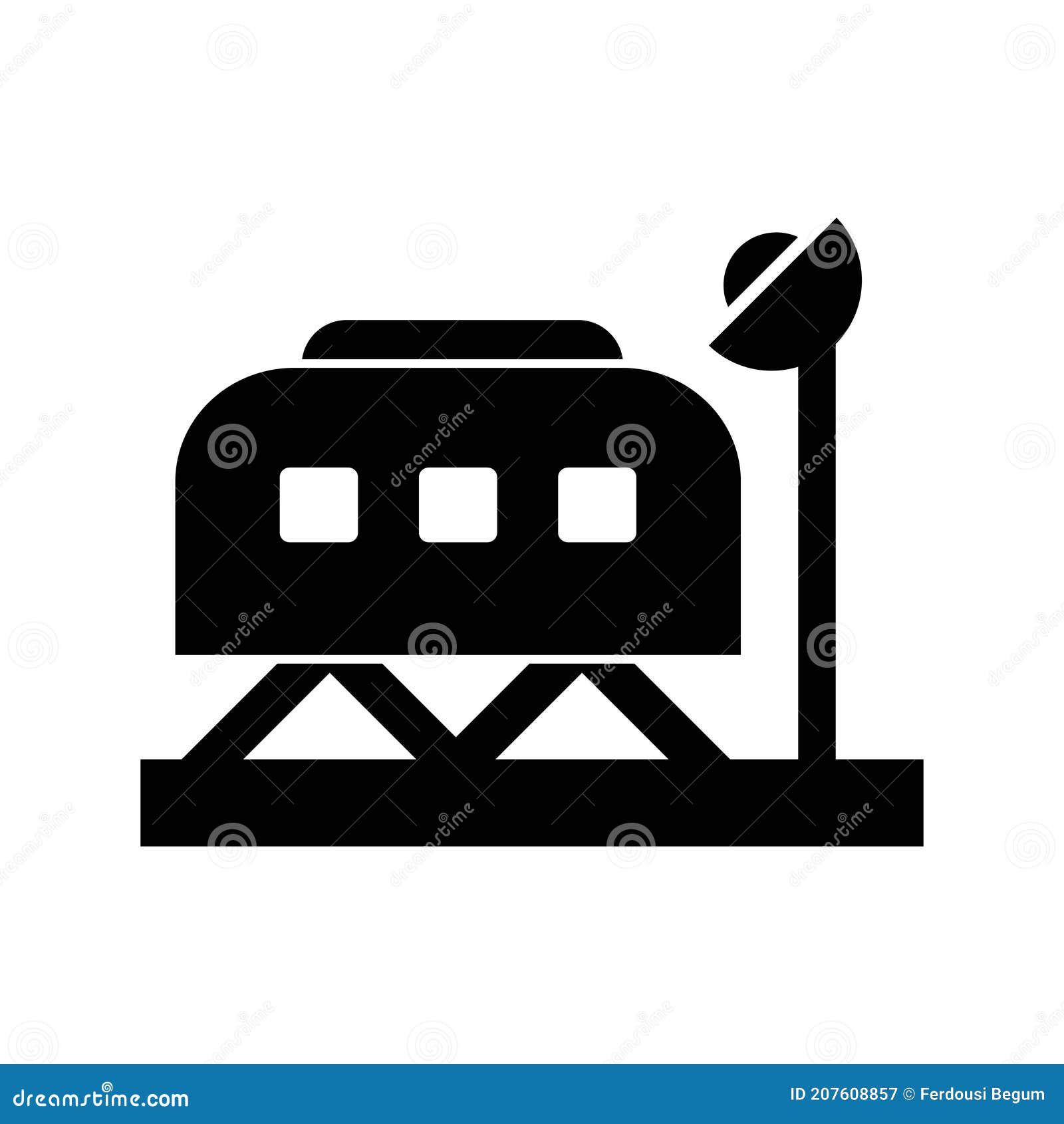 Space Mars Base Camp Icon Vector Template Stock Vector - Illustration ...