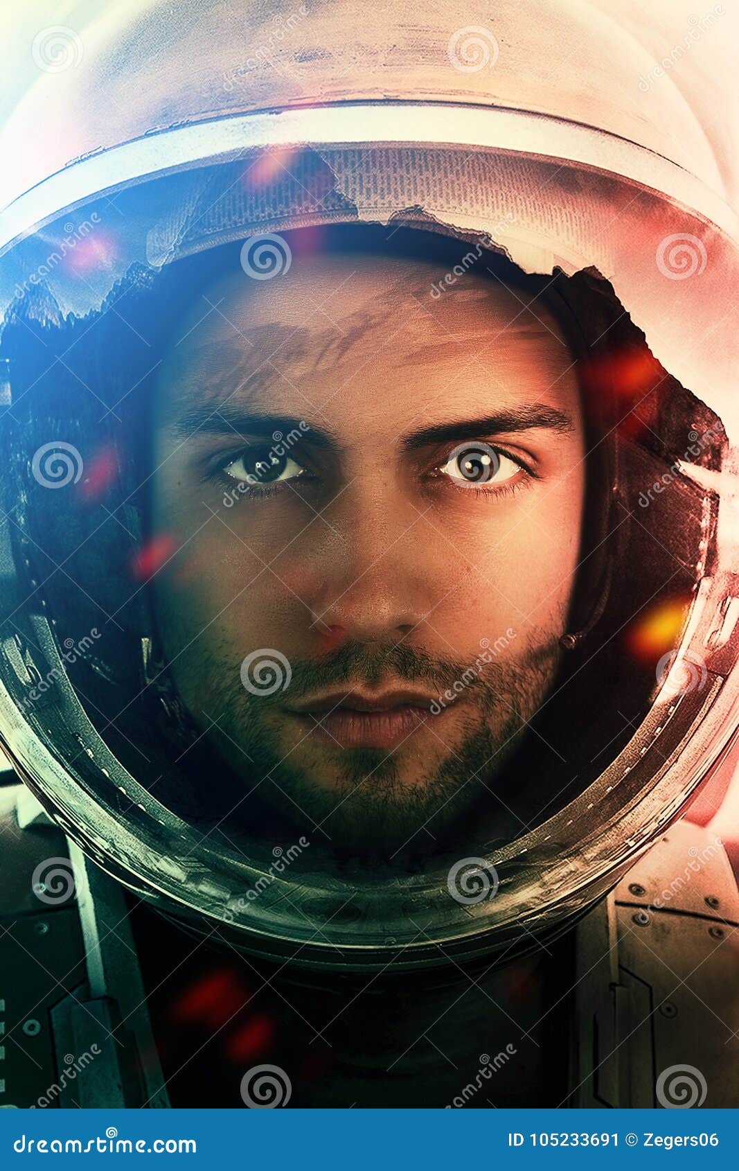 Space Mission Closeup Portrait Of An Astronaut Stock Image Image Of Person Face 105233691