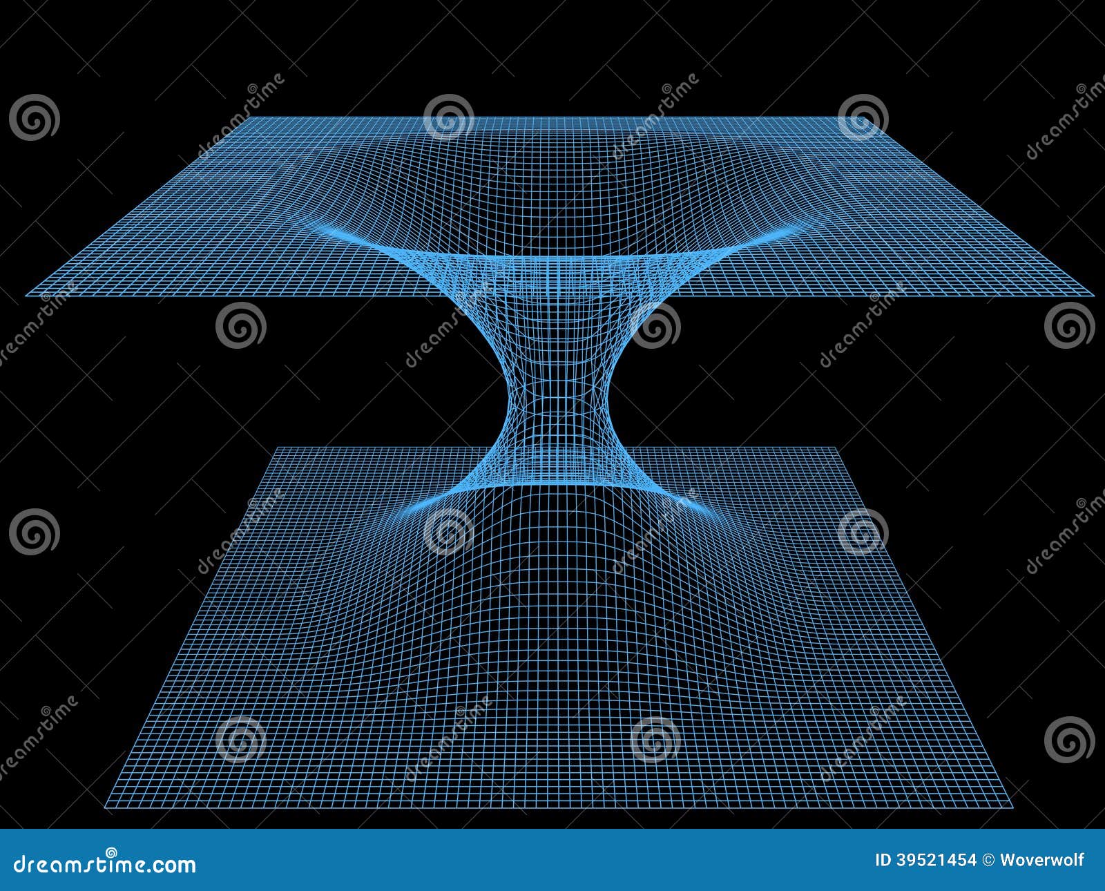 Space model of a wormhole stock illustration. Illustration of black ...