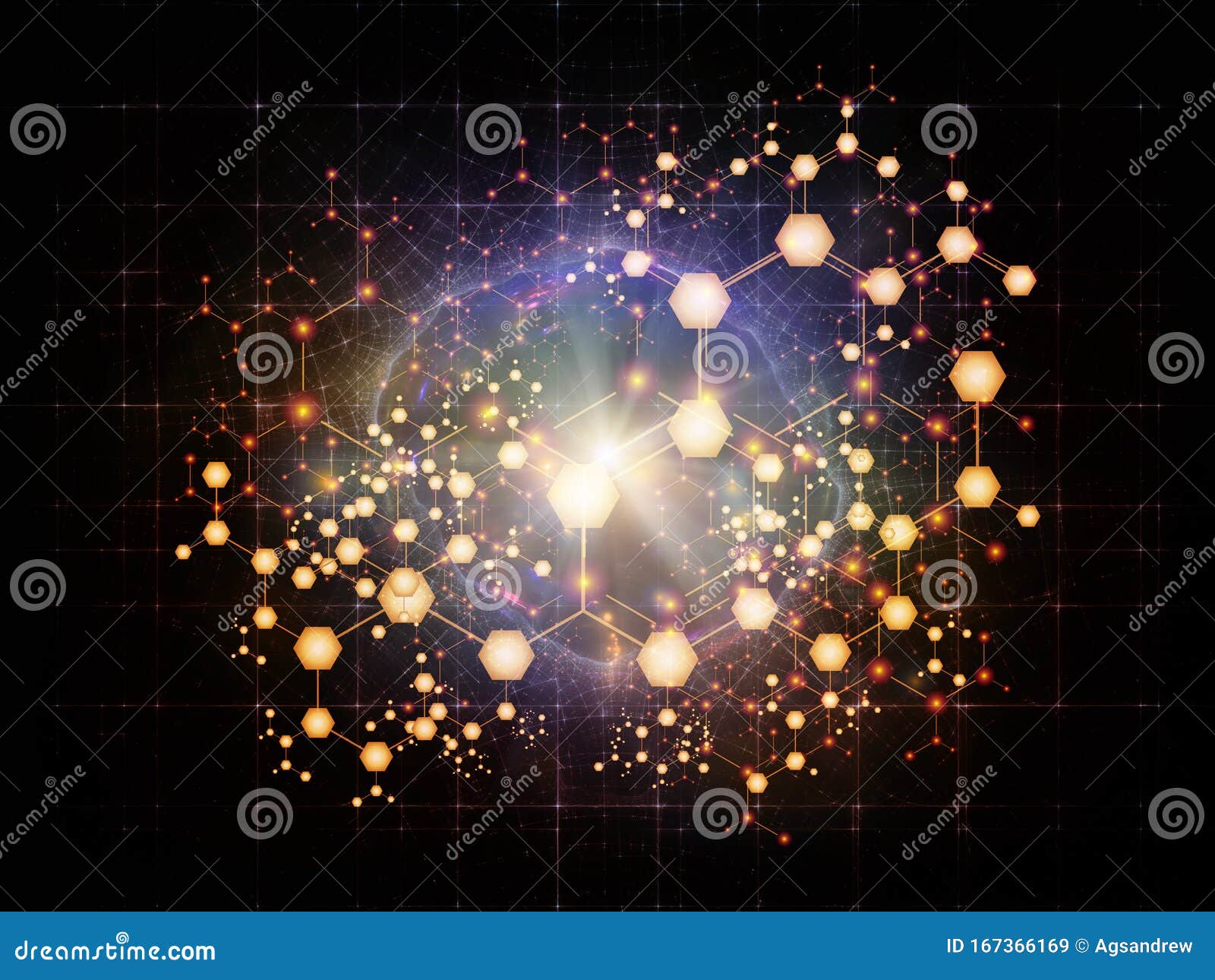 Space Molecule stock illustration. Illustration of molecule - 167366169
