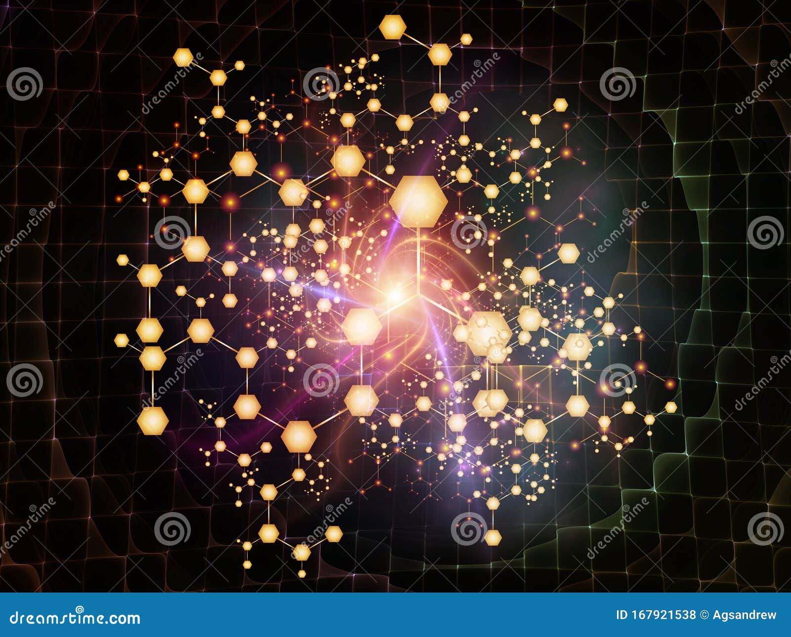 Space Molecule stock illustration. Illustration of concept - 167921538