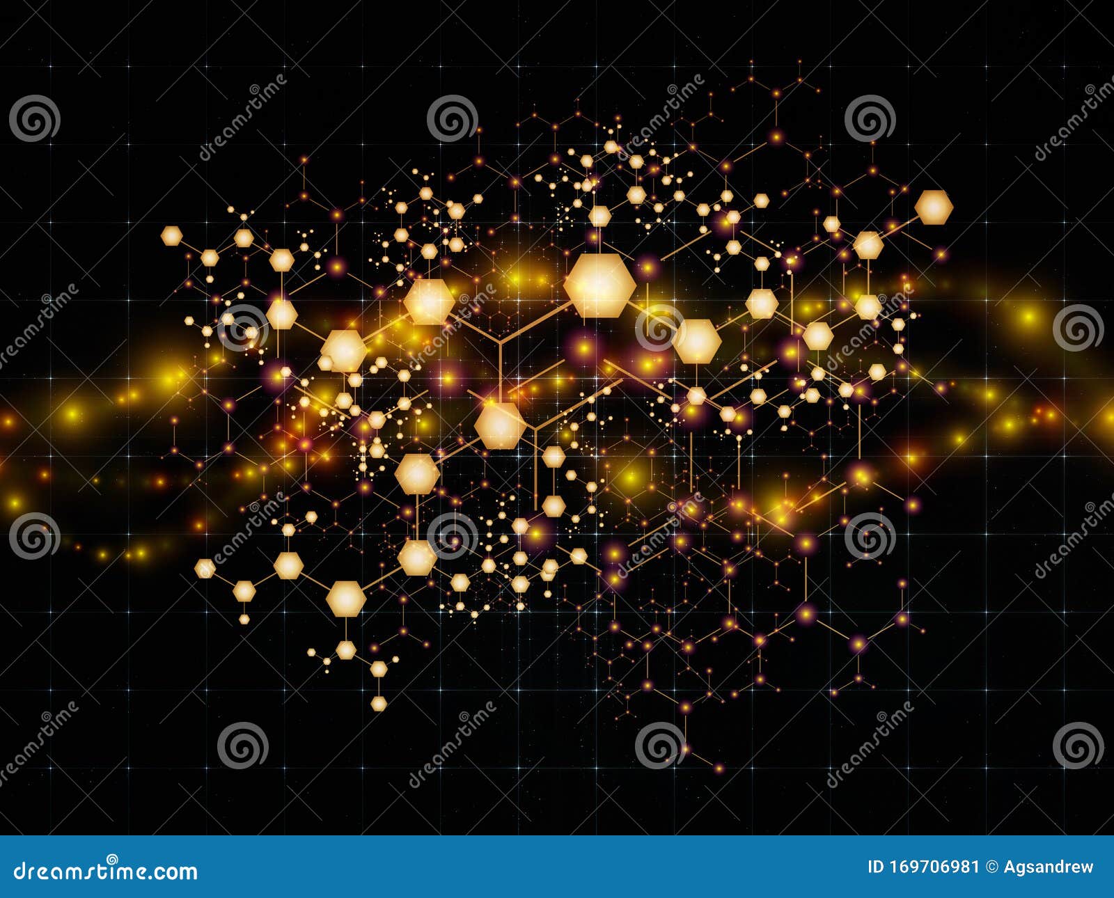 Space Molecule stock illustration. Illustration of quantum - 169706981