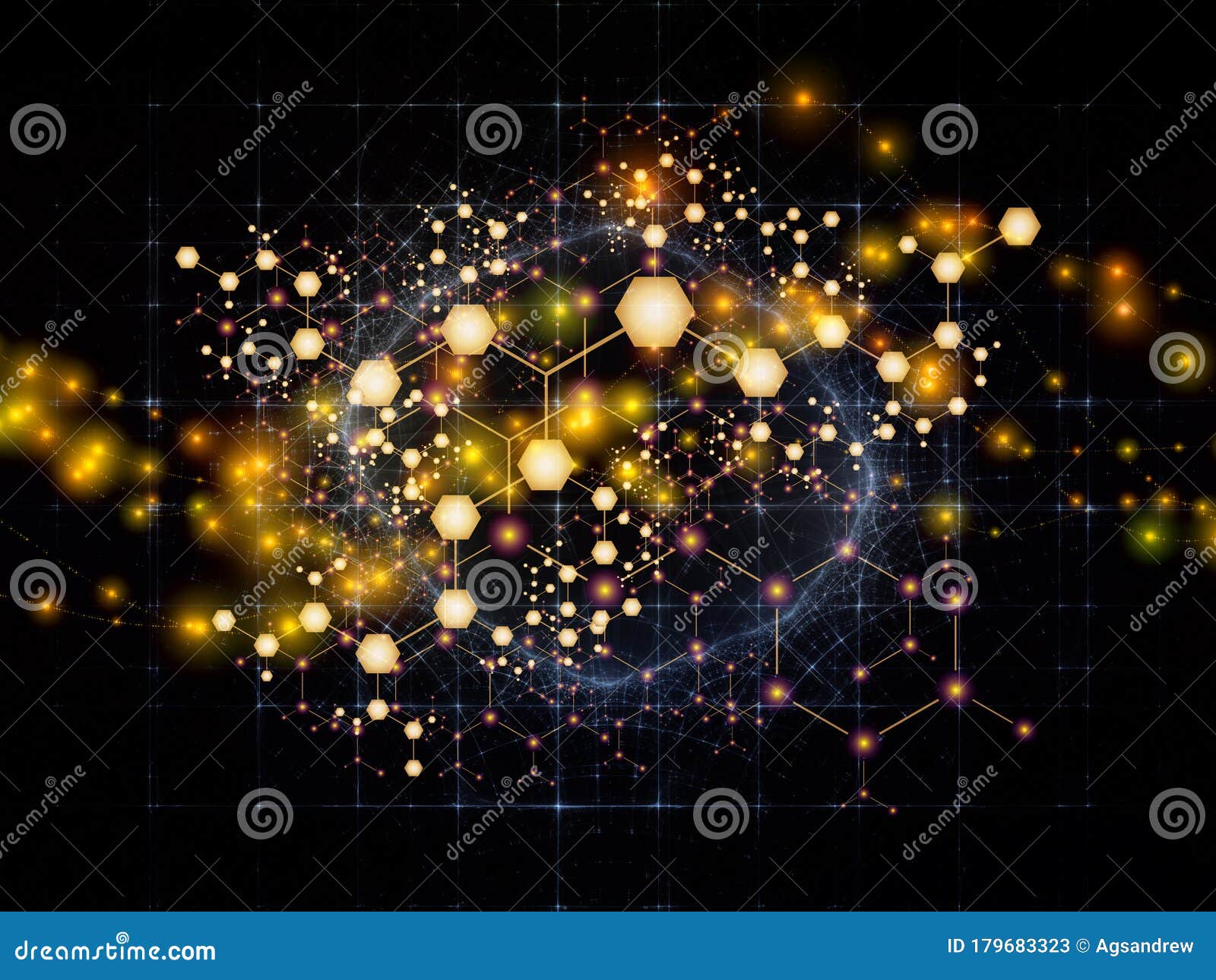 Space Molecule stock illustration. Illustration of physics - 179683323