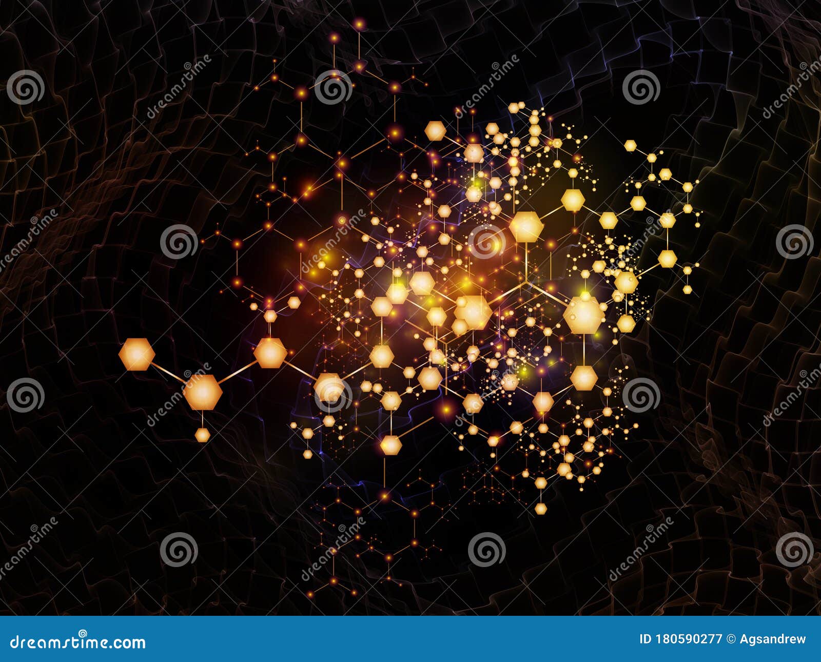 Space Molecule stock illustration. Illustration of particle - 180590277