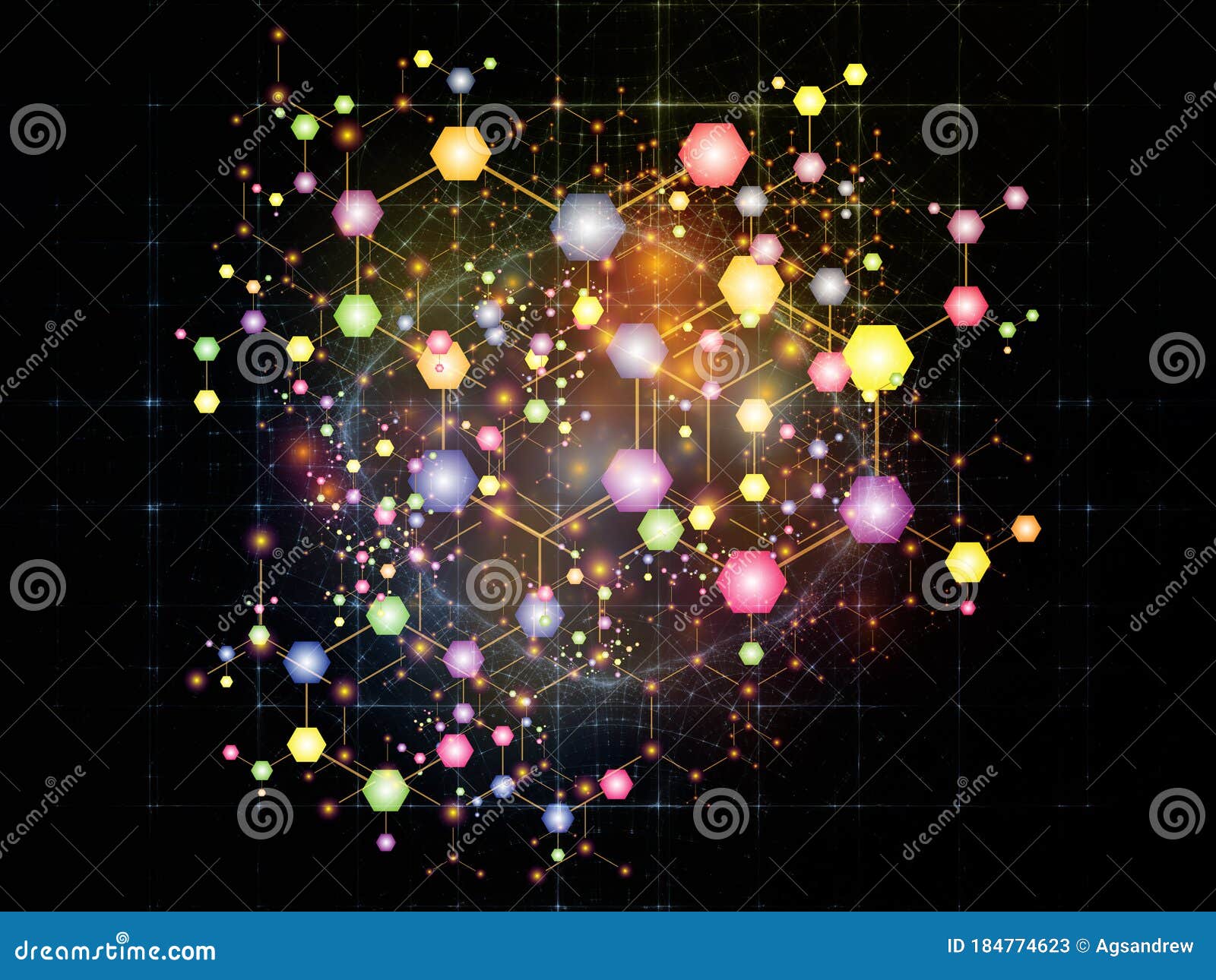 Space Molecule stock illustration. Illustration of arrangement - 184774623