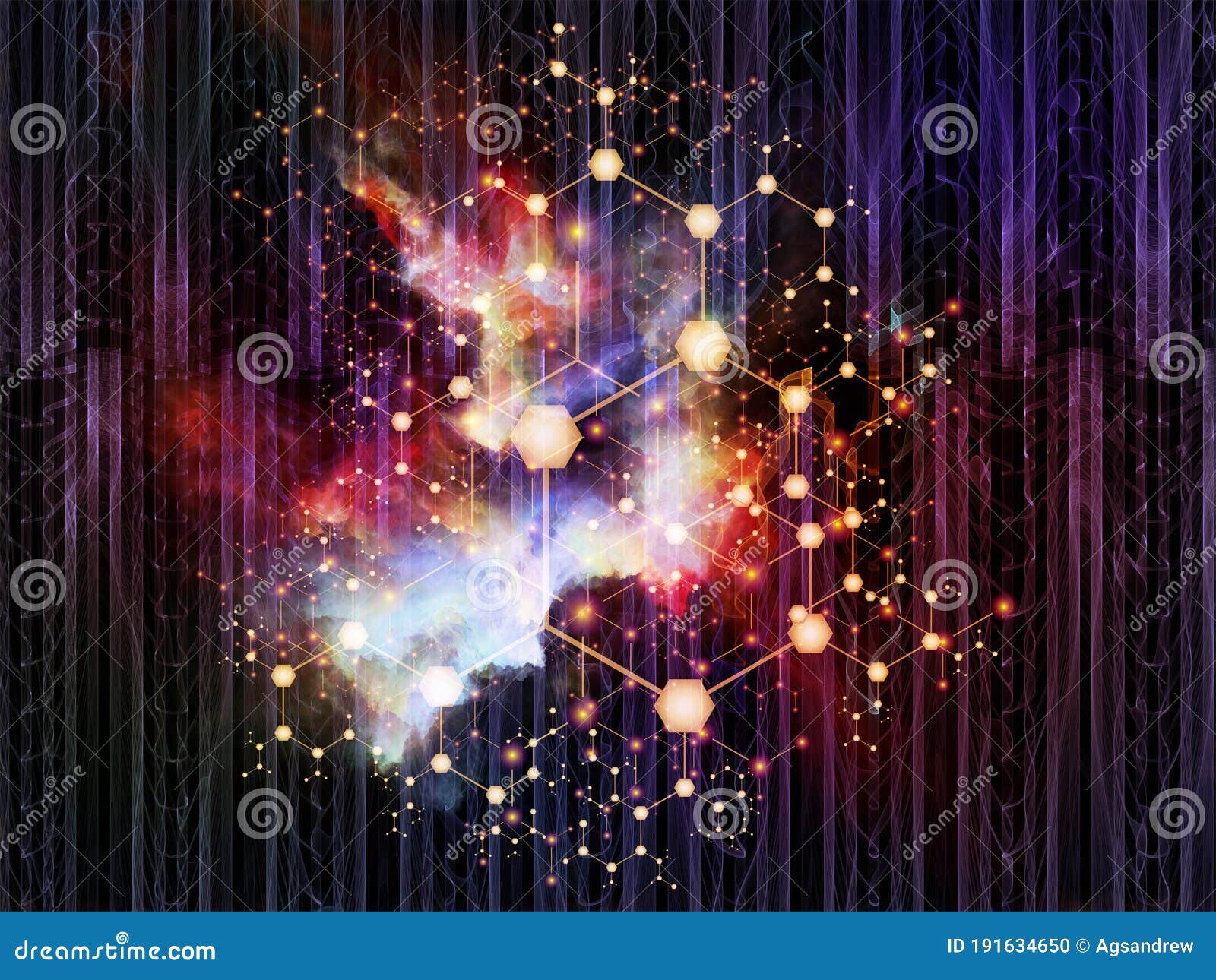 Space Molecule stock illustration. Illustration of physics - 191634650