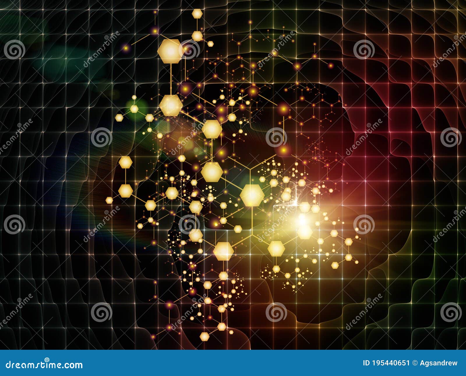 Space Molecule stock illustration. Illustration of crystal - 195440651