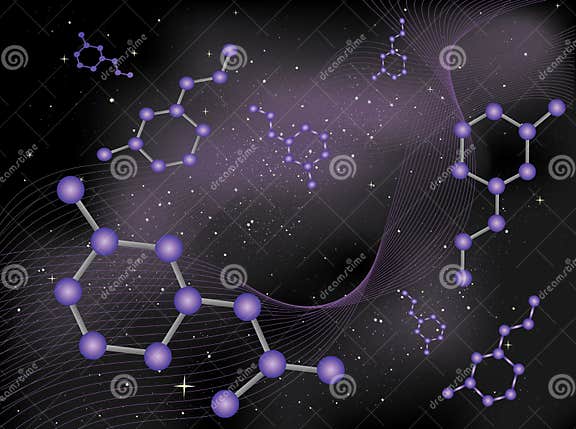 Space Molecules stock illustration. Illustration of biology - 3990964