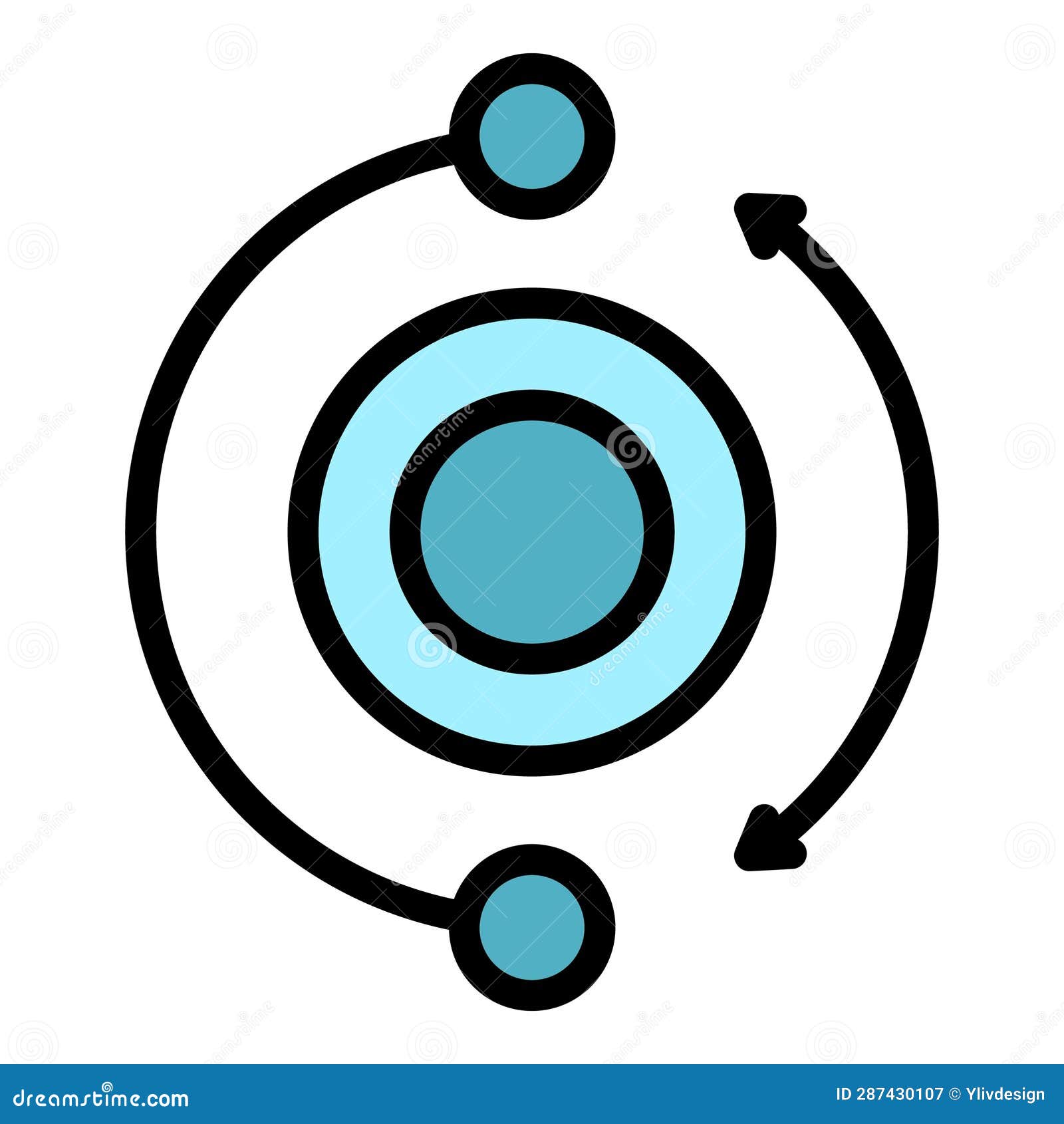 Space Move Icon Vector Flat Stock Illustration - Illustration of launch ...