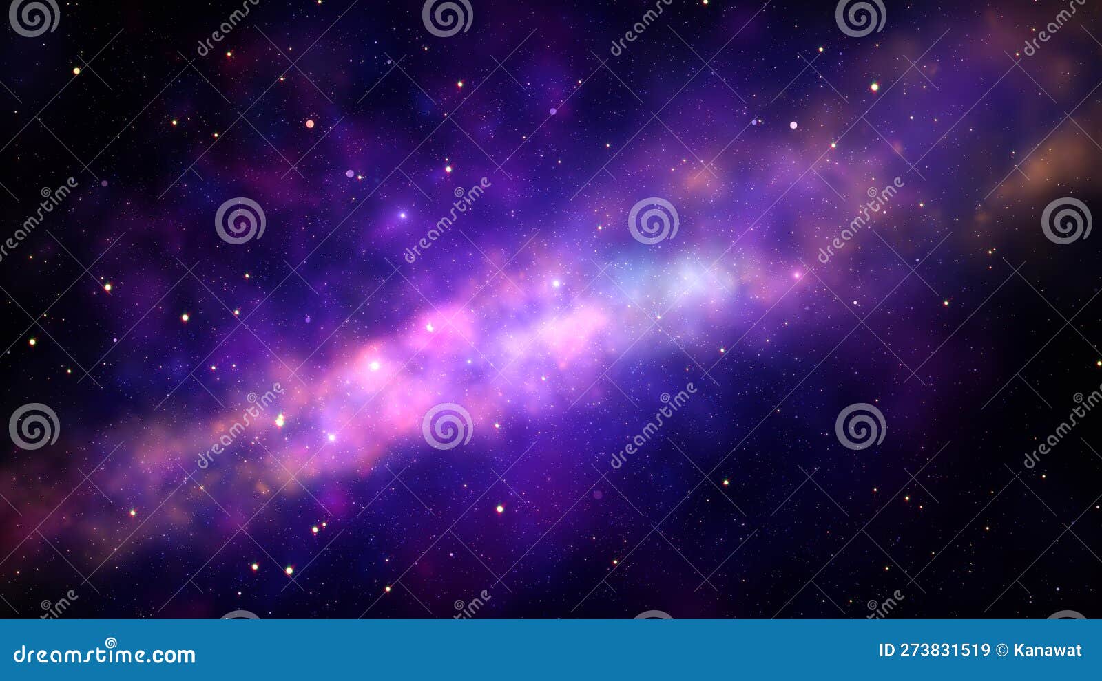 Space Nebula Background with Stars in Space through Dust, Clouds, and ...