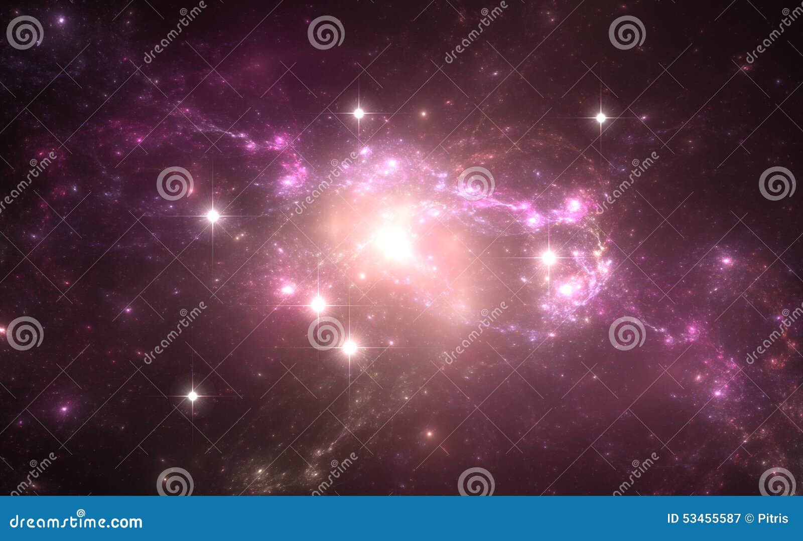 Pink Supernova In Space