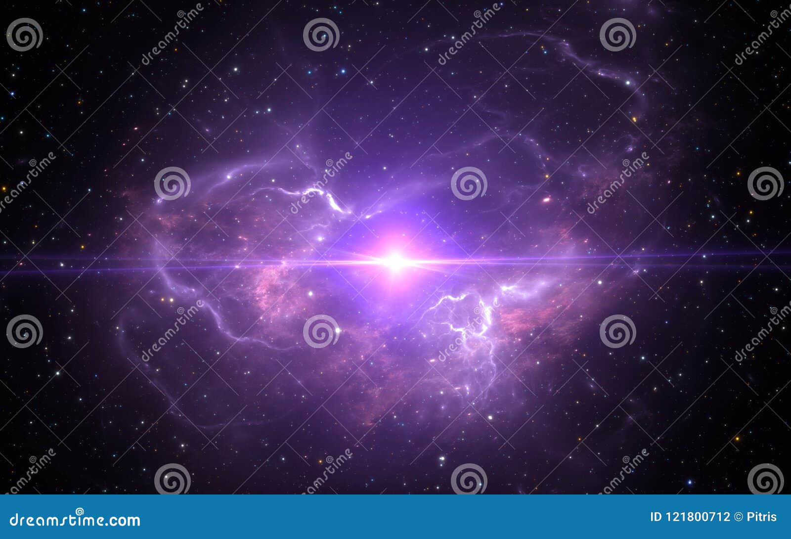 Space Nebula with Supernova. Illustration, for Use with Projects on ...