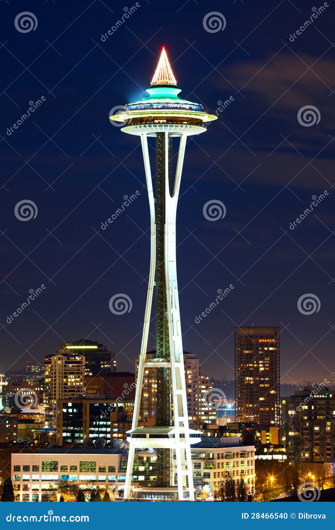 Space Needle editorial image. Image of night, architecture - 28466540