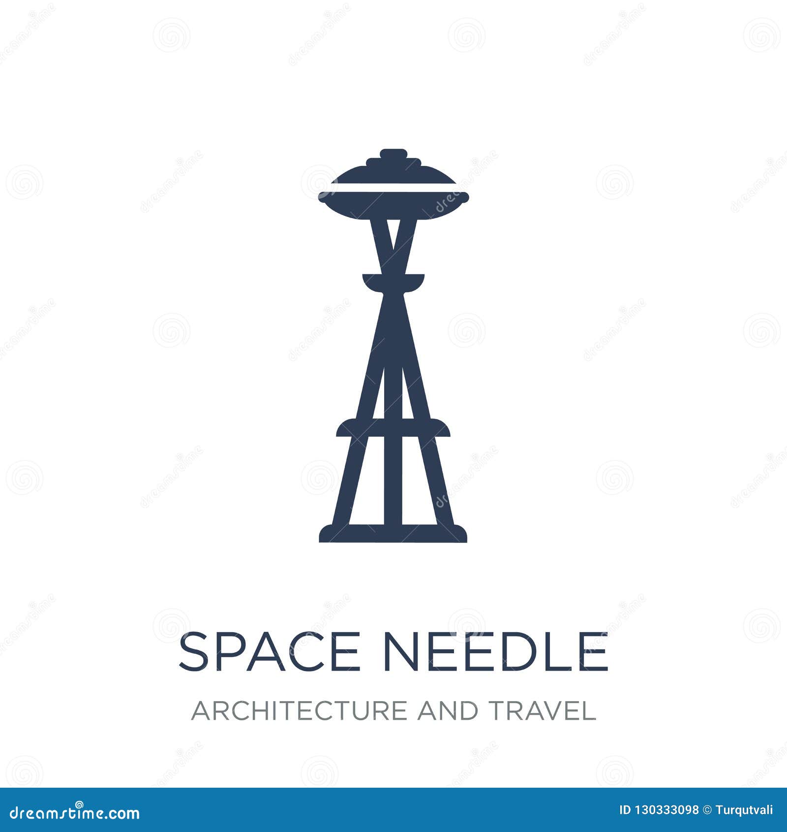 Space Needle Icon. Trendy Flat Vector Space Needle Icon on White ...