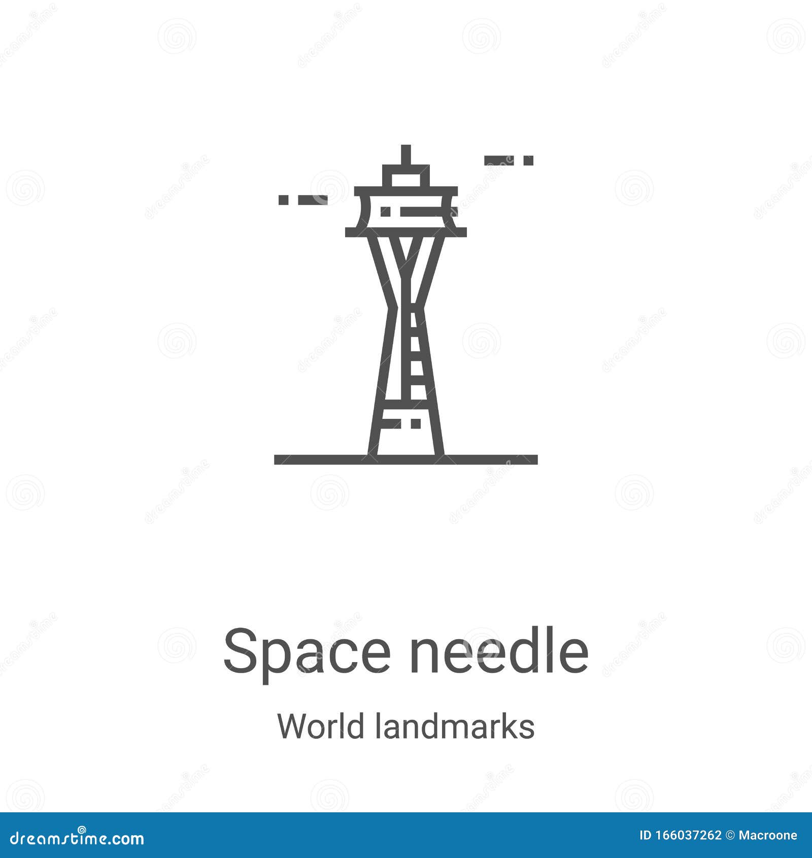 Space Needle Icon Vector from World Landmarks Collection. Thin Line Space Needle Outline Icon ...