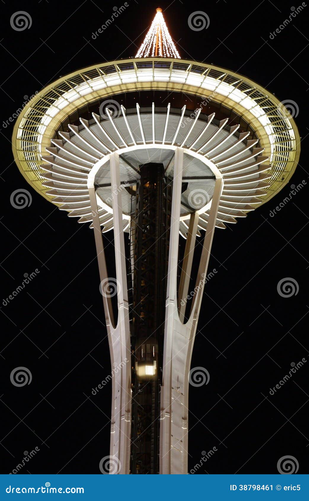 Seattle Space Needle with Fireworks in New Year Night Editorial Photo ...