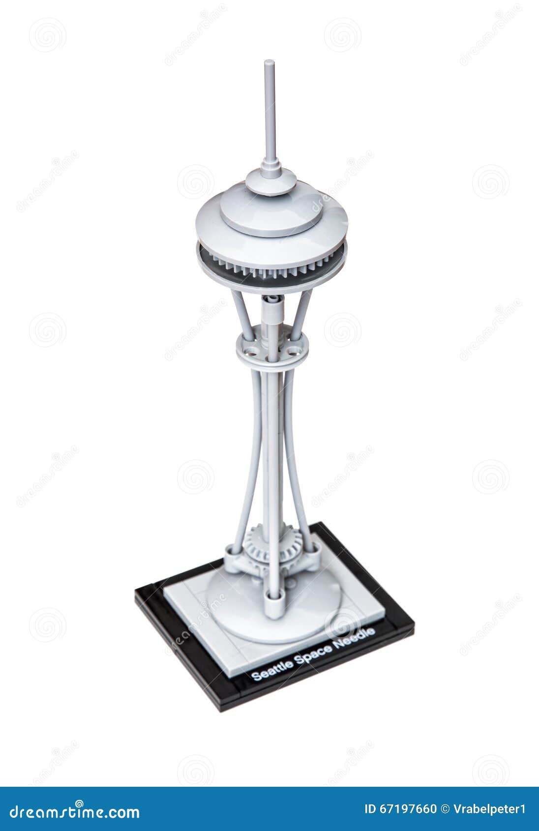 Space Needle in Seattle Built from Lego on the White Background ...