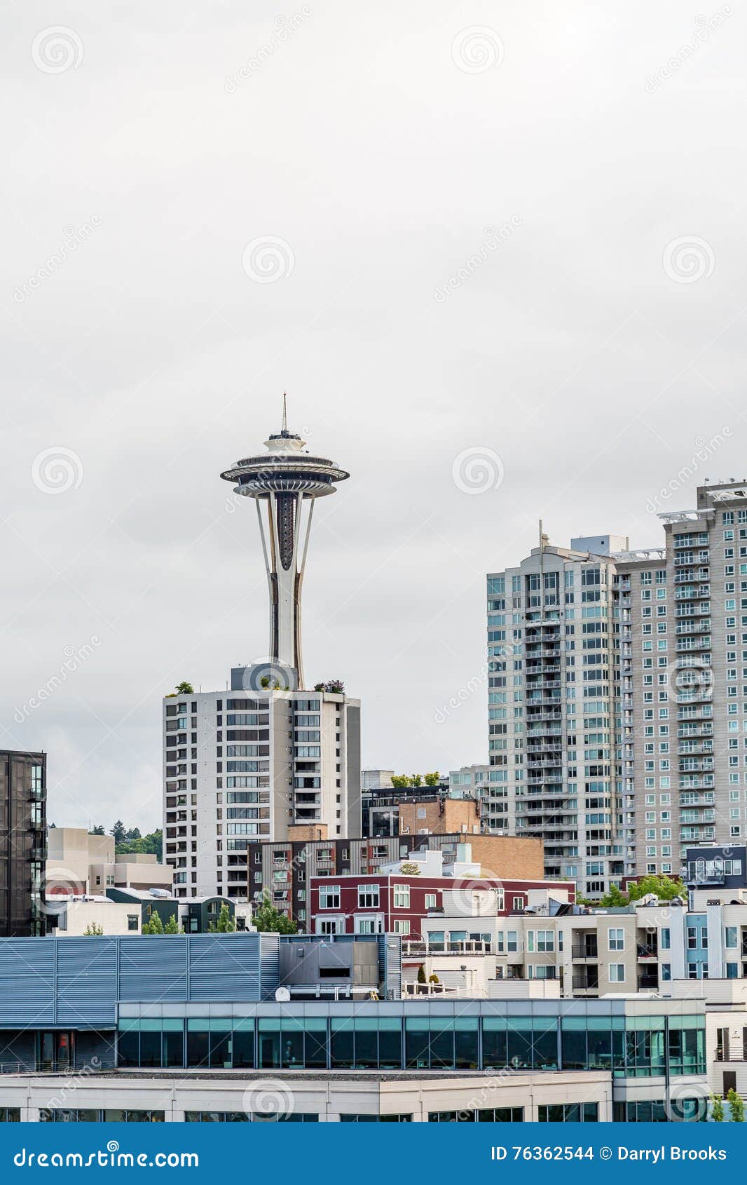 Space Needle in Seattle Skyline Editorial Stock Image - Image of scene ...