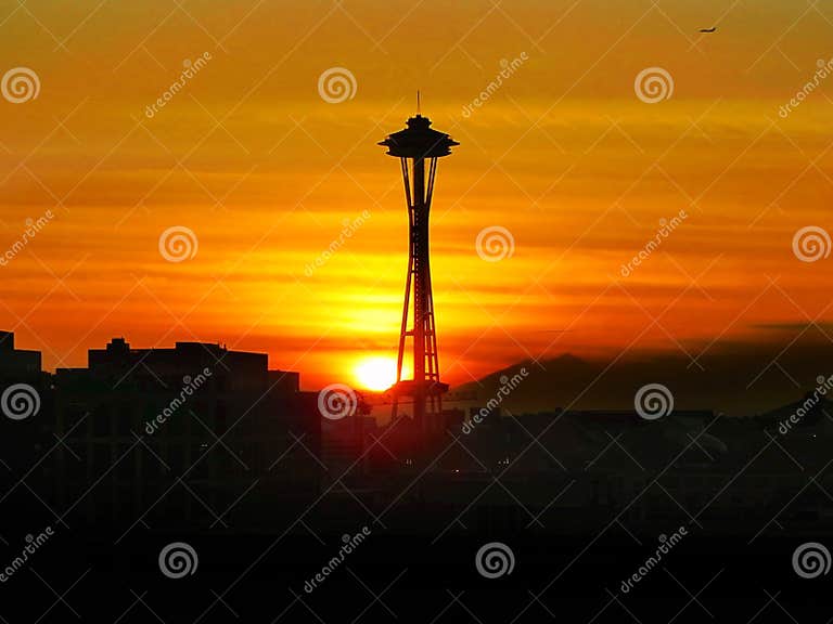 Space Needle editorial image. Image of sunset, needle - 100822190
