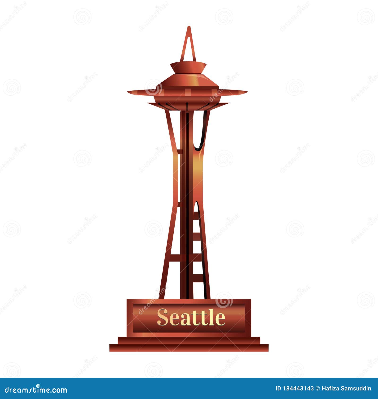 Space Needle. Vector Illustration Decorative Background Design ...