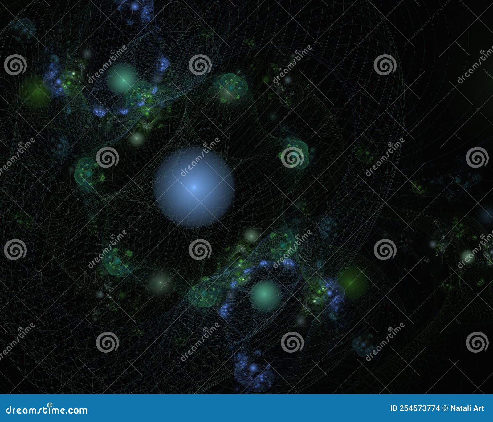 Space Network Connection Structure. 3D Rendering Abstract Illustration ...