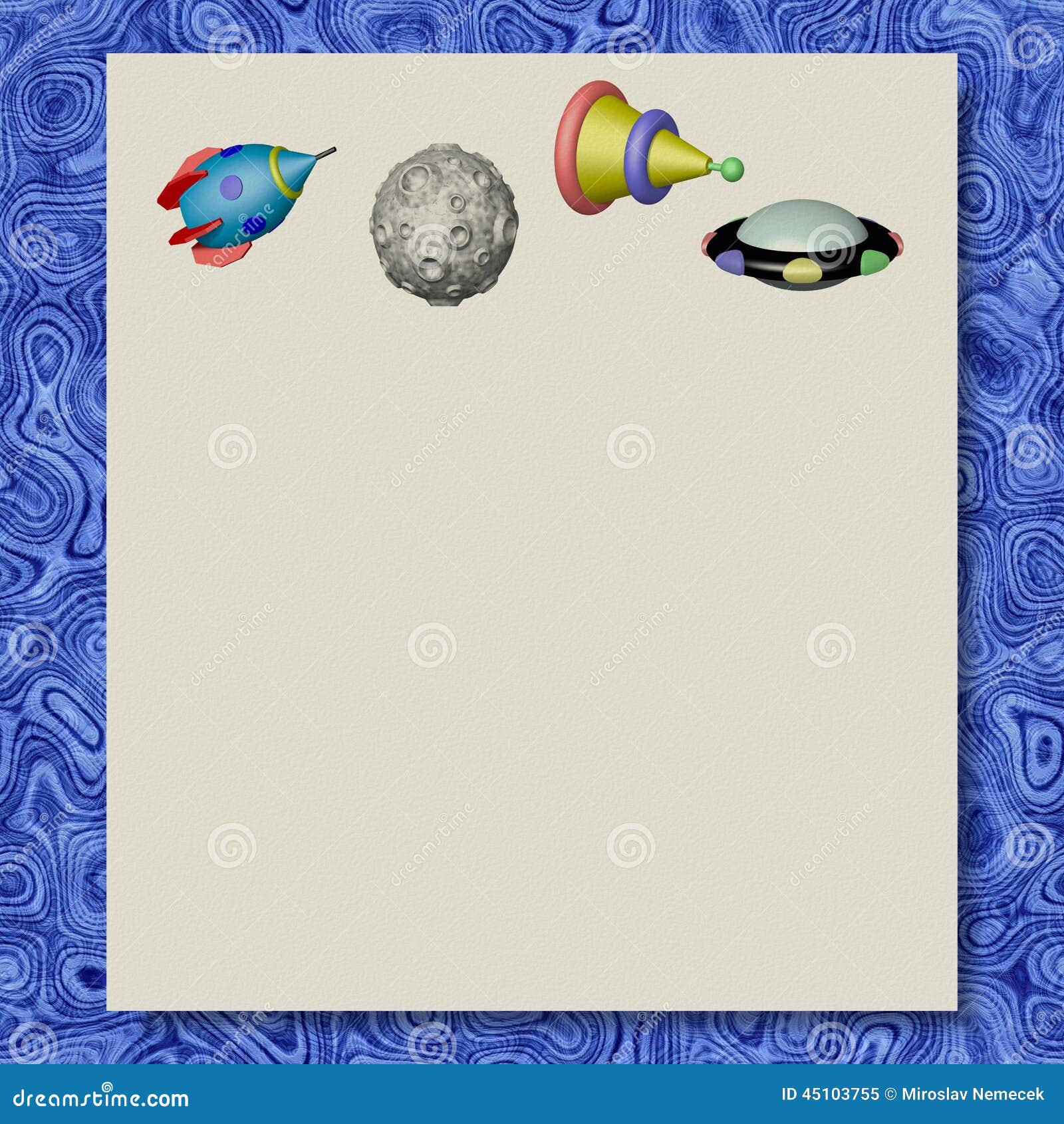 Solar System Border Writing Paper