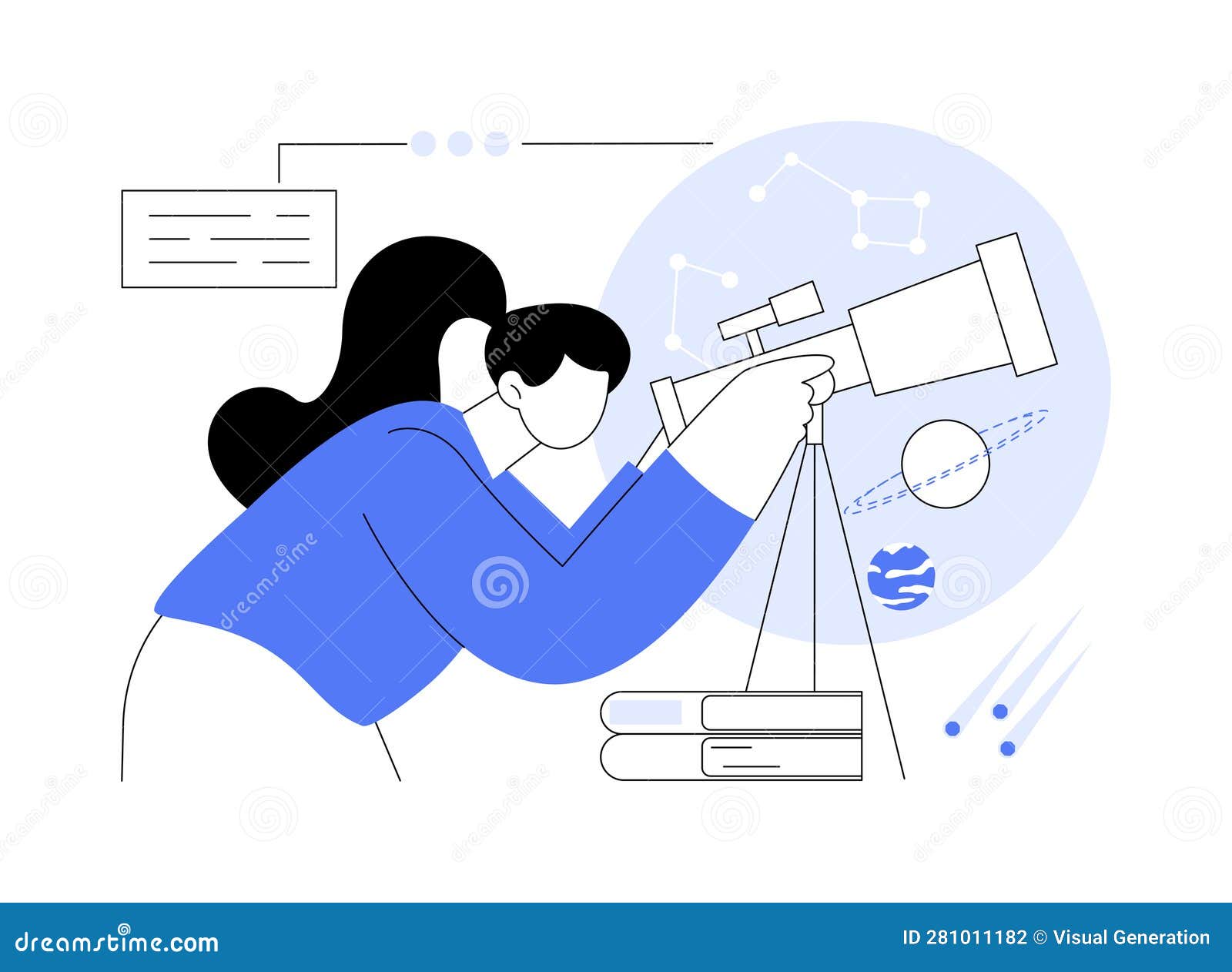 Space Observation Abstract Concept Vector Illustration. Stock Vector ...