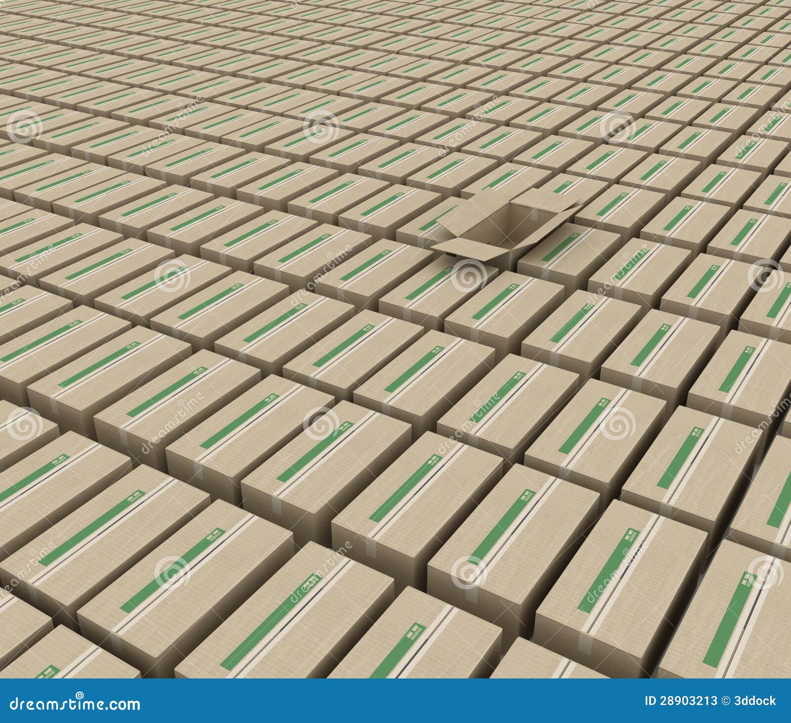 Space Occupied by Boxes for Goods Stock Illustration - Illustration of ...