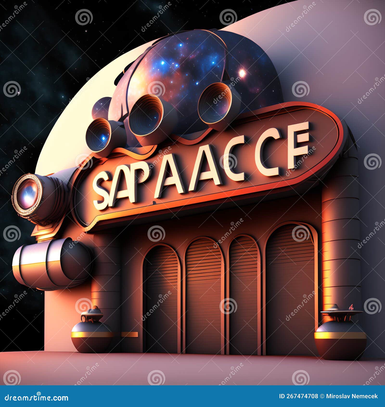 Space Opera Theater, Generative AI Illustration Stock Illustration ...