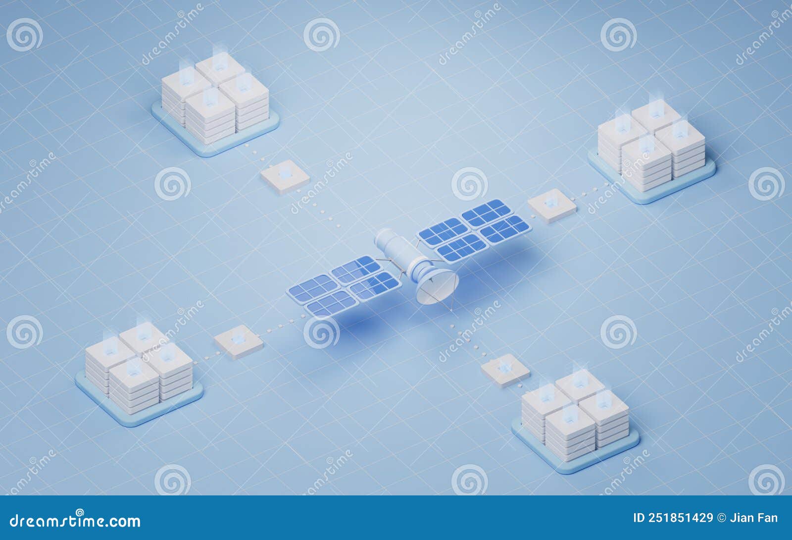 Space Orbital Satellite, Aerospace and Communications Concept, 3d ...