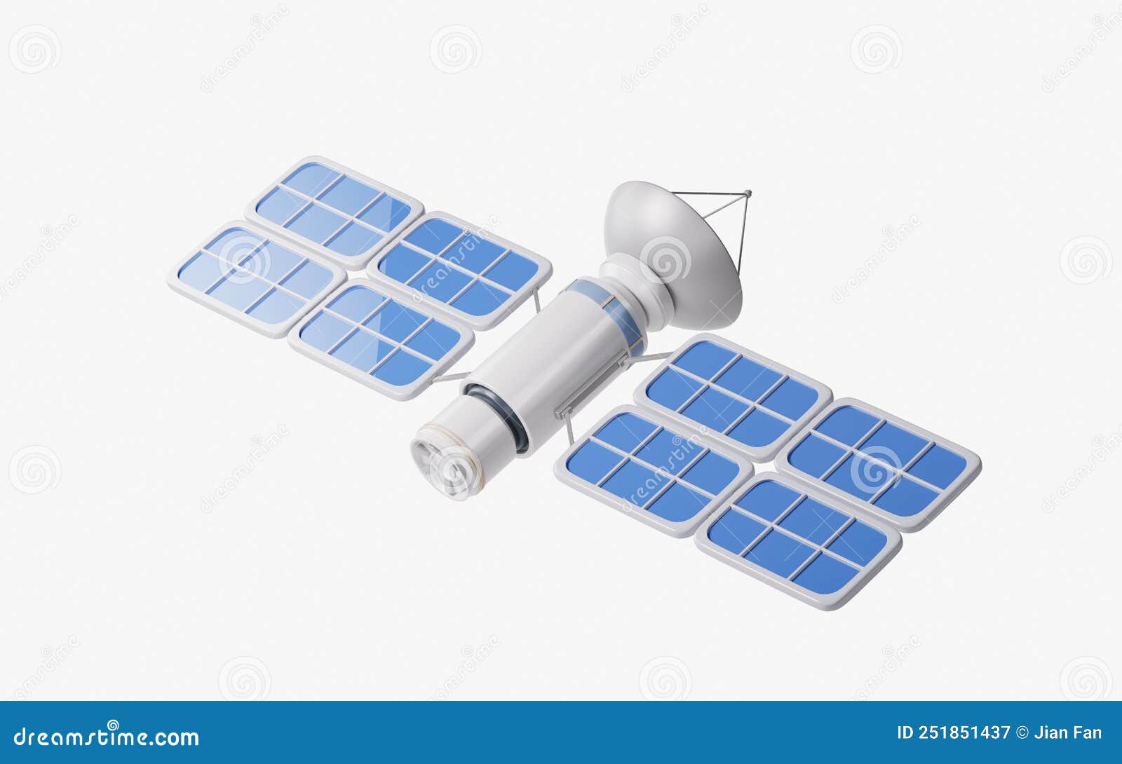 Space Orbital Satellite, Aerospace and Communications Concept, 3d ...