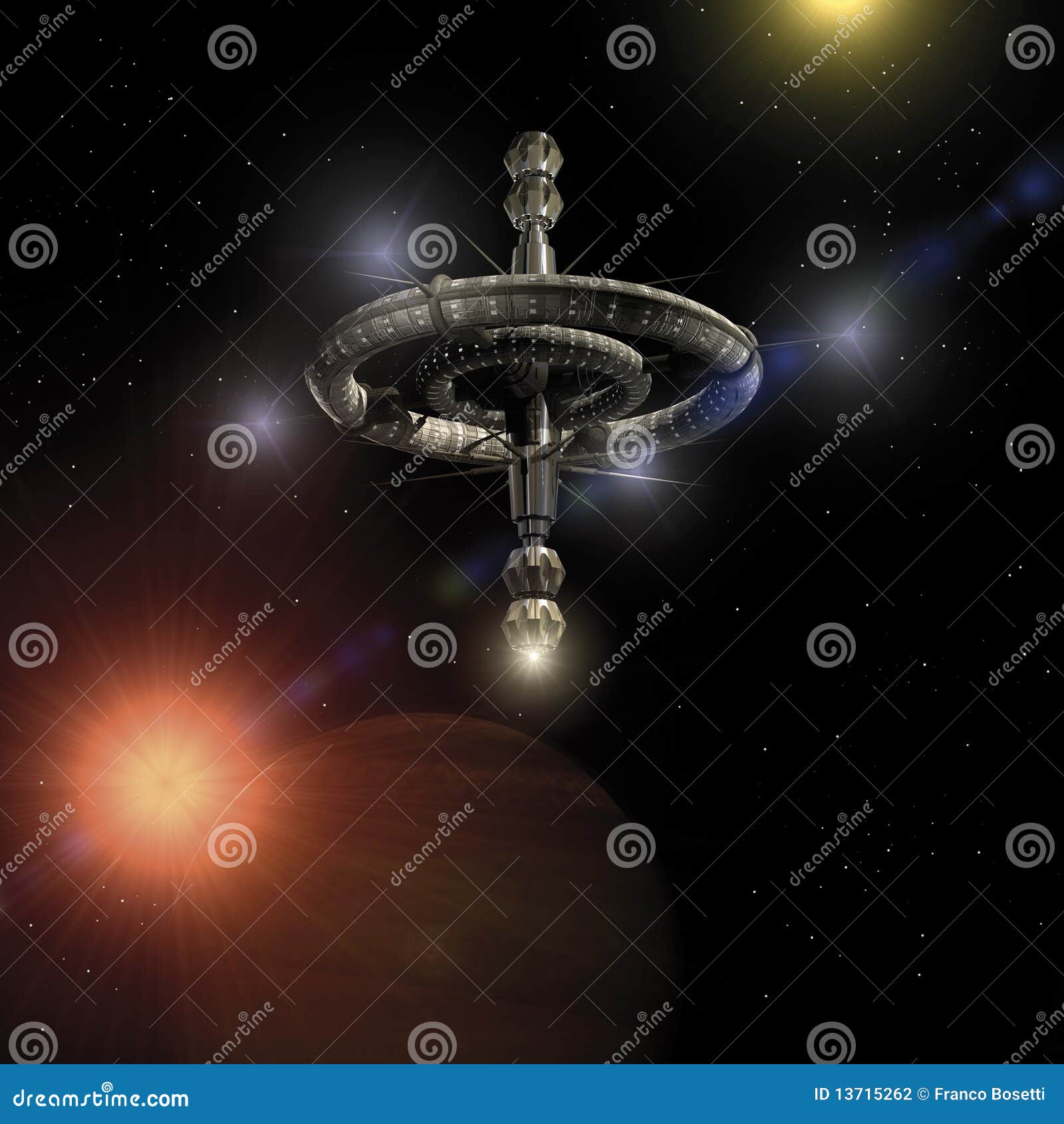 Space orbital station stock photo. Illustration of planet - 13715262