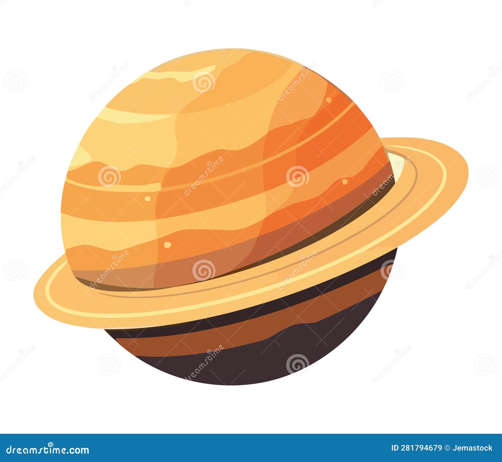 Space Outer Yellow Saturn Planet Icon Stock Vector - Illustration of ...