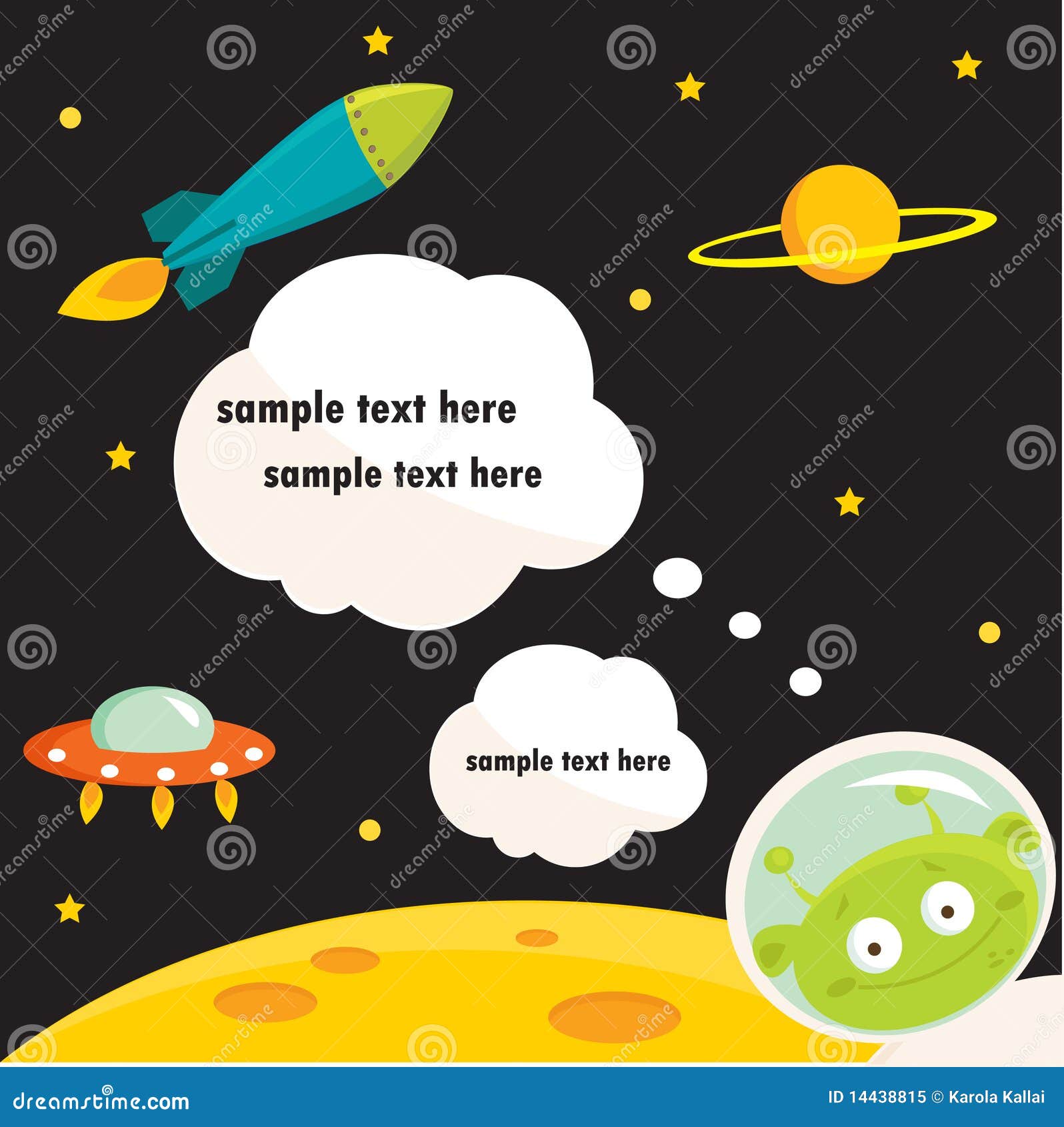 Space Party. Children Dancing In Costumes On Space Theme. Cute ...