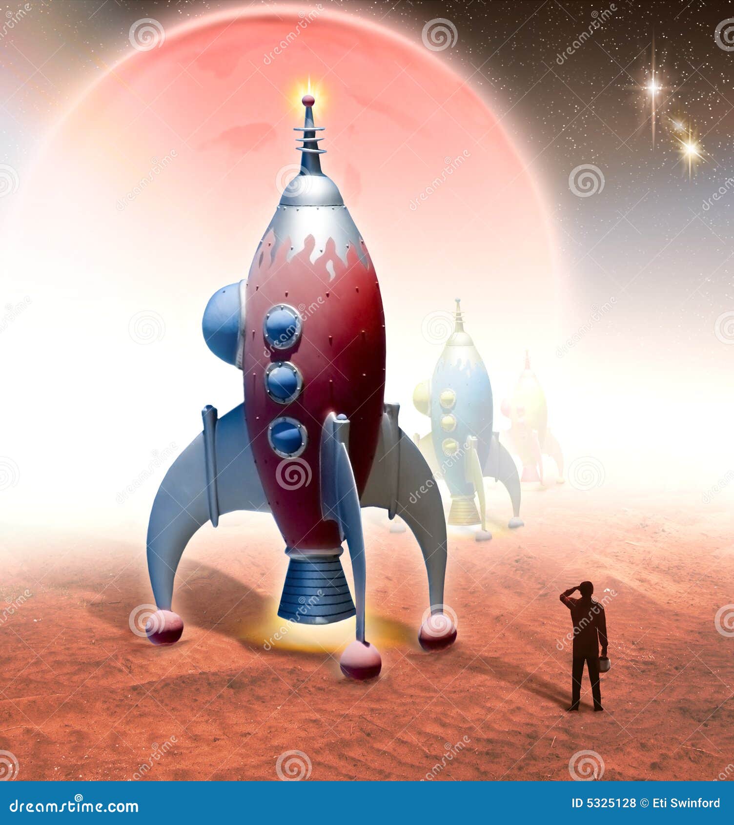 Two Spaceships On Patrol Stock Photo | CartoonDealer.com #2221704