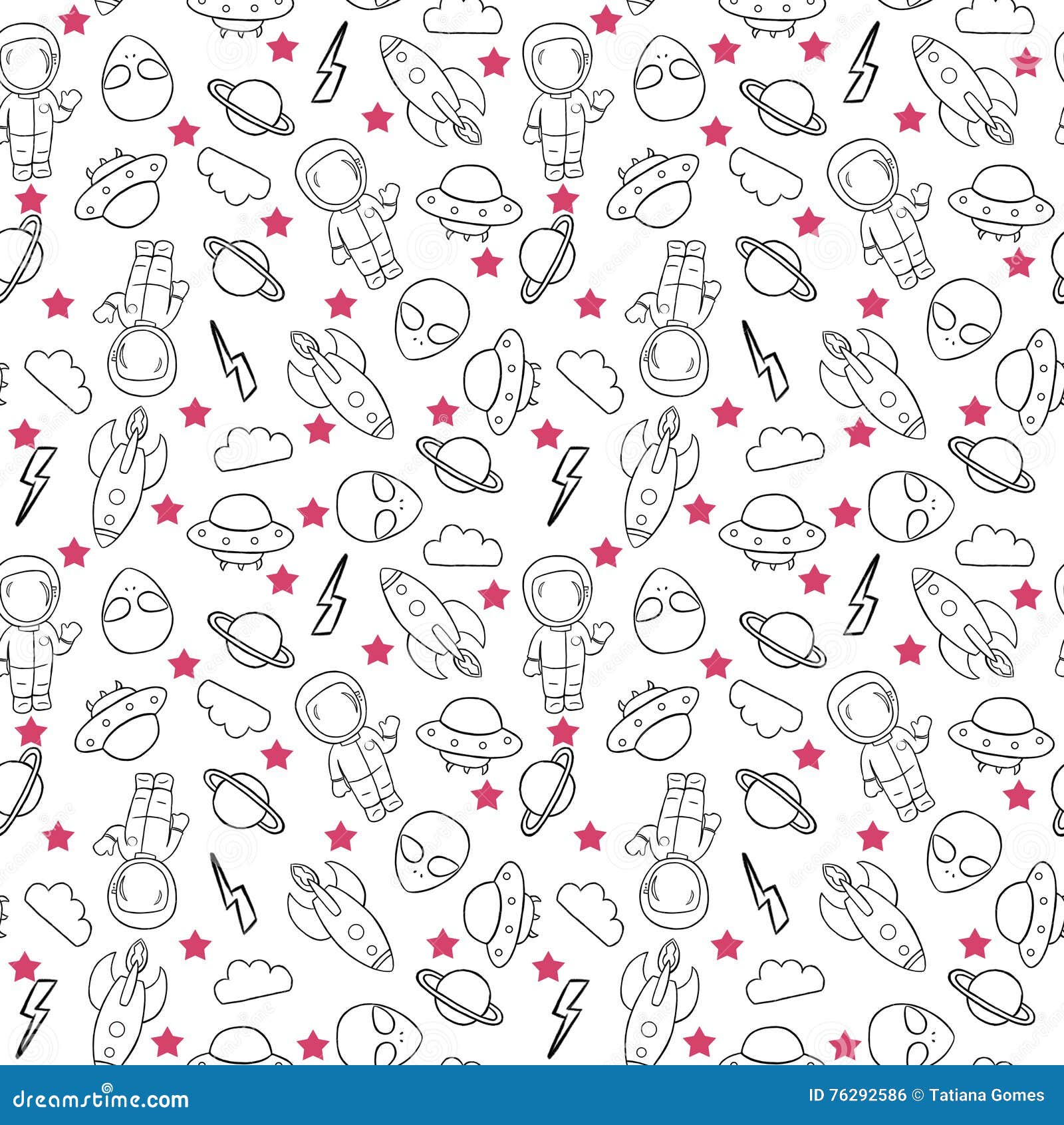 Space pattern stock illustration. Illustration of alien - 76292586