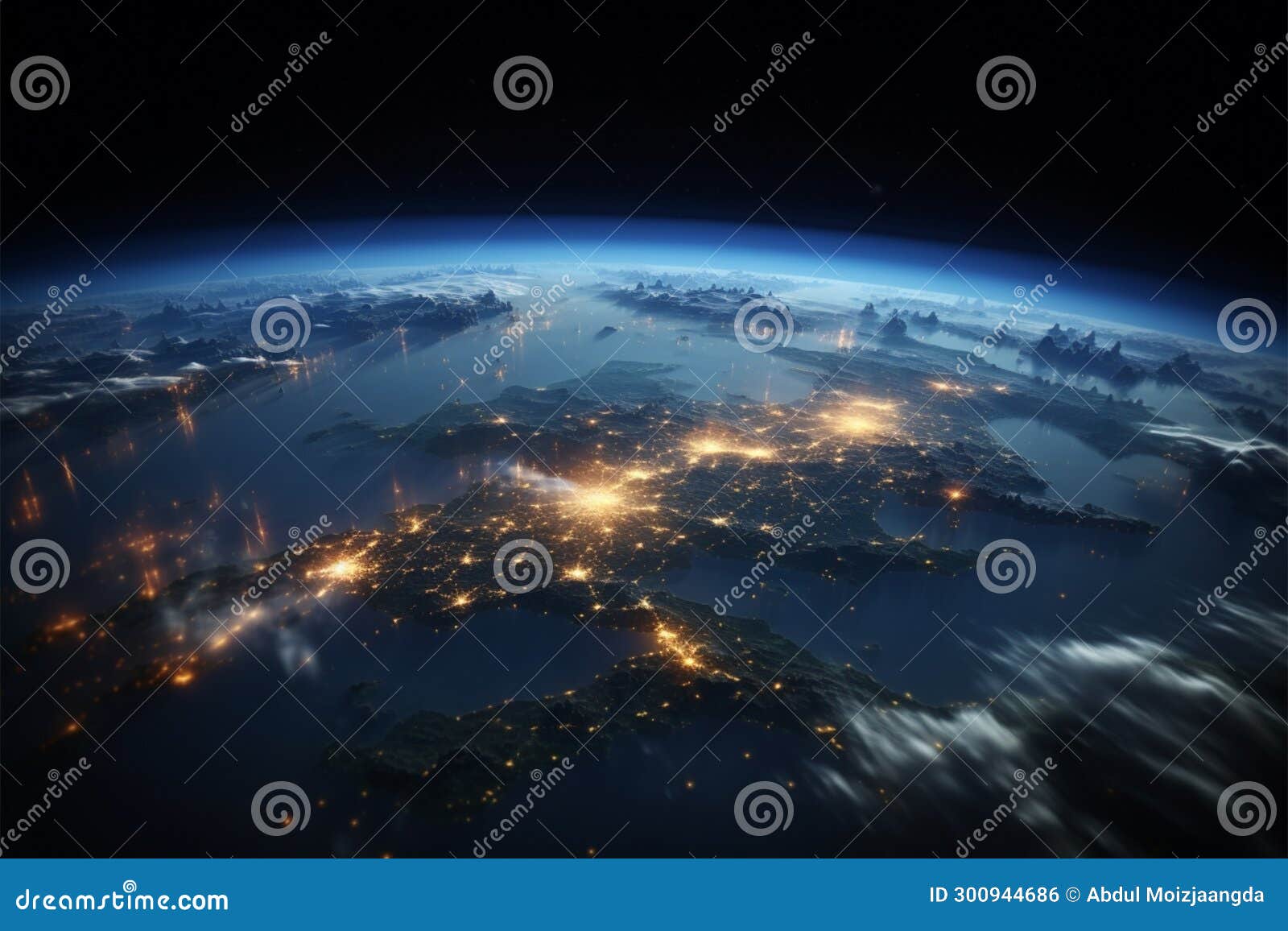 Space Perspective Earth View from Outer Space with Ideal Copy Stock ...