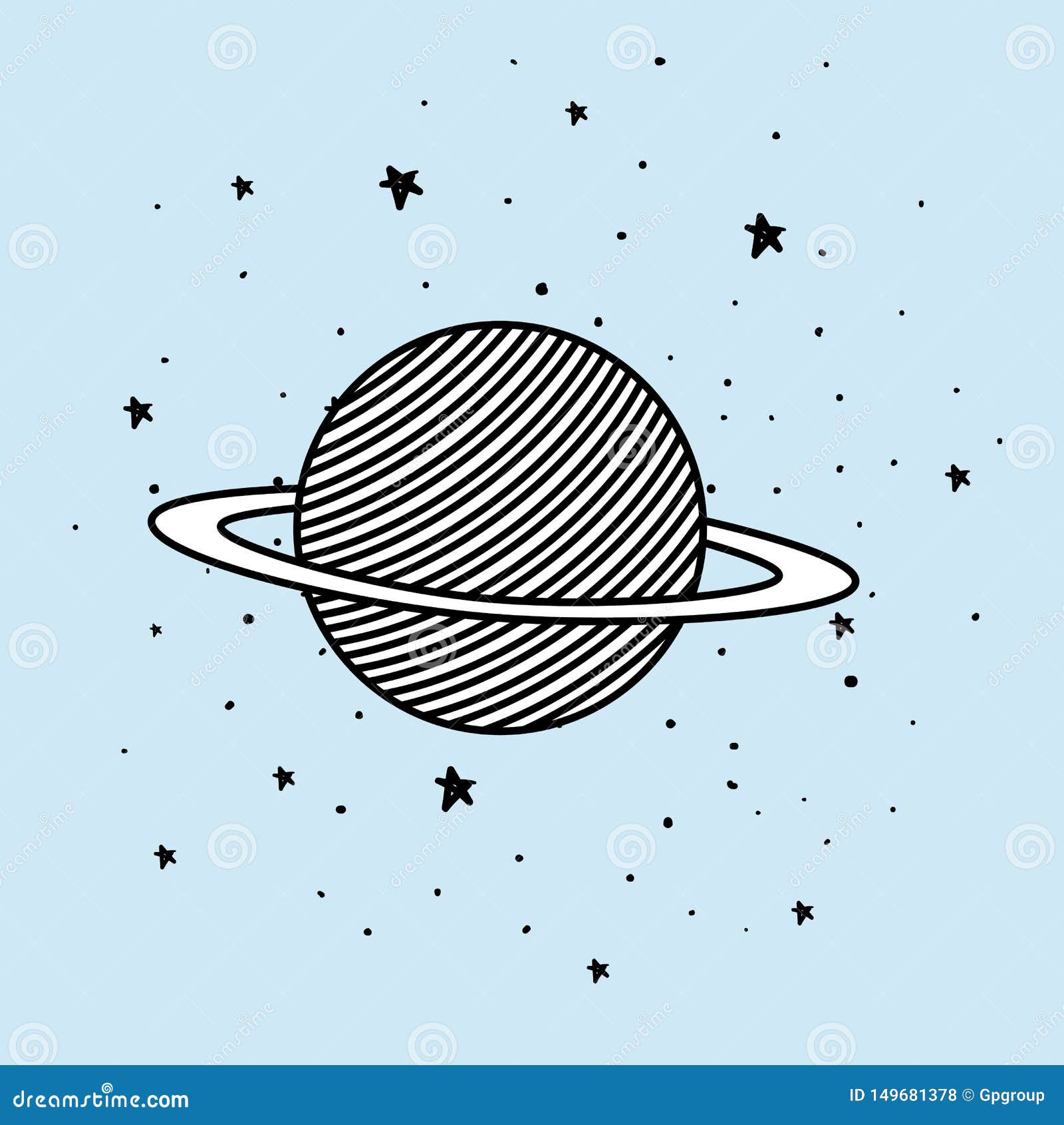 Space Planet and Stars Design Vector Illustration Stock Vector ...